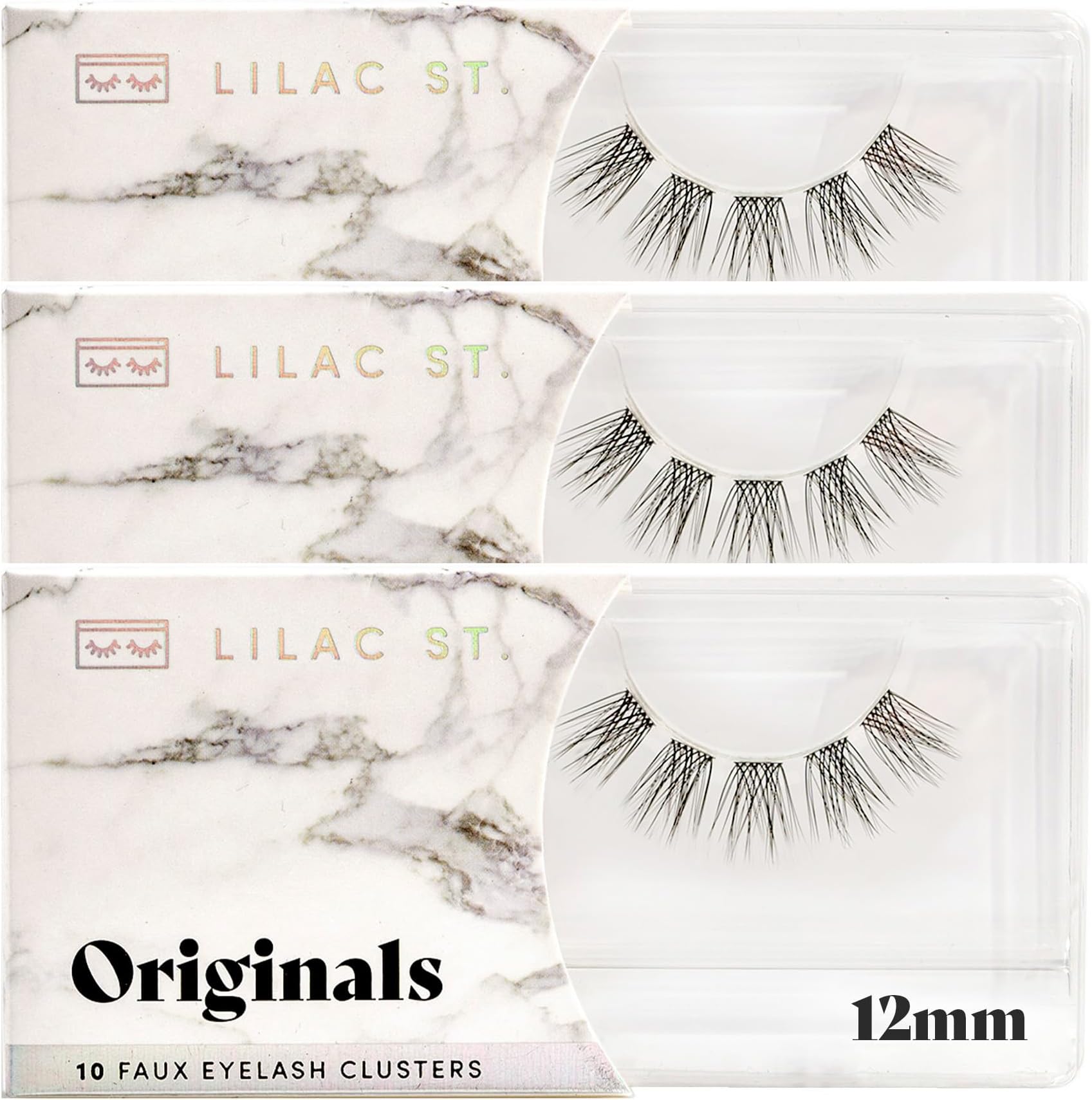 Amazon.com: Lilac St - Originals Natural Faux Eyelash Clusters (12mm, 3 ...