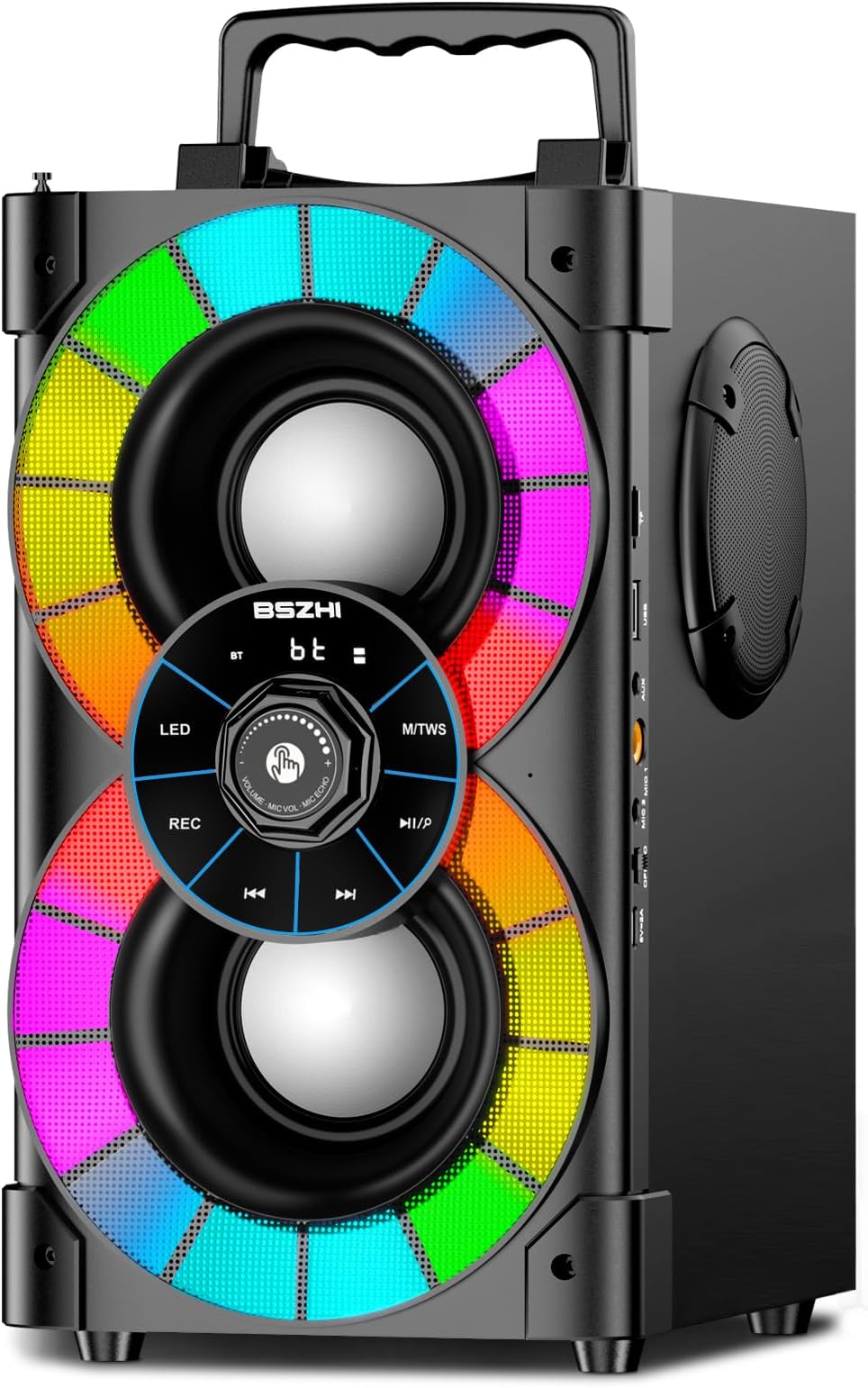 Amazon.com: BSZHI Portable Bluetooth Speakers 80W Big Powerful Wireless ...