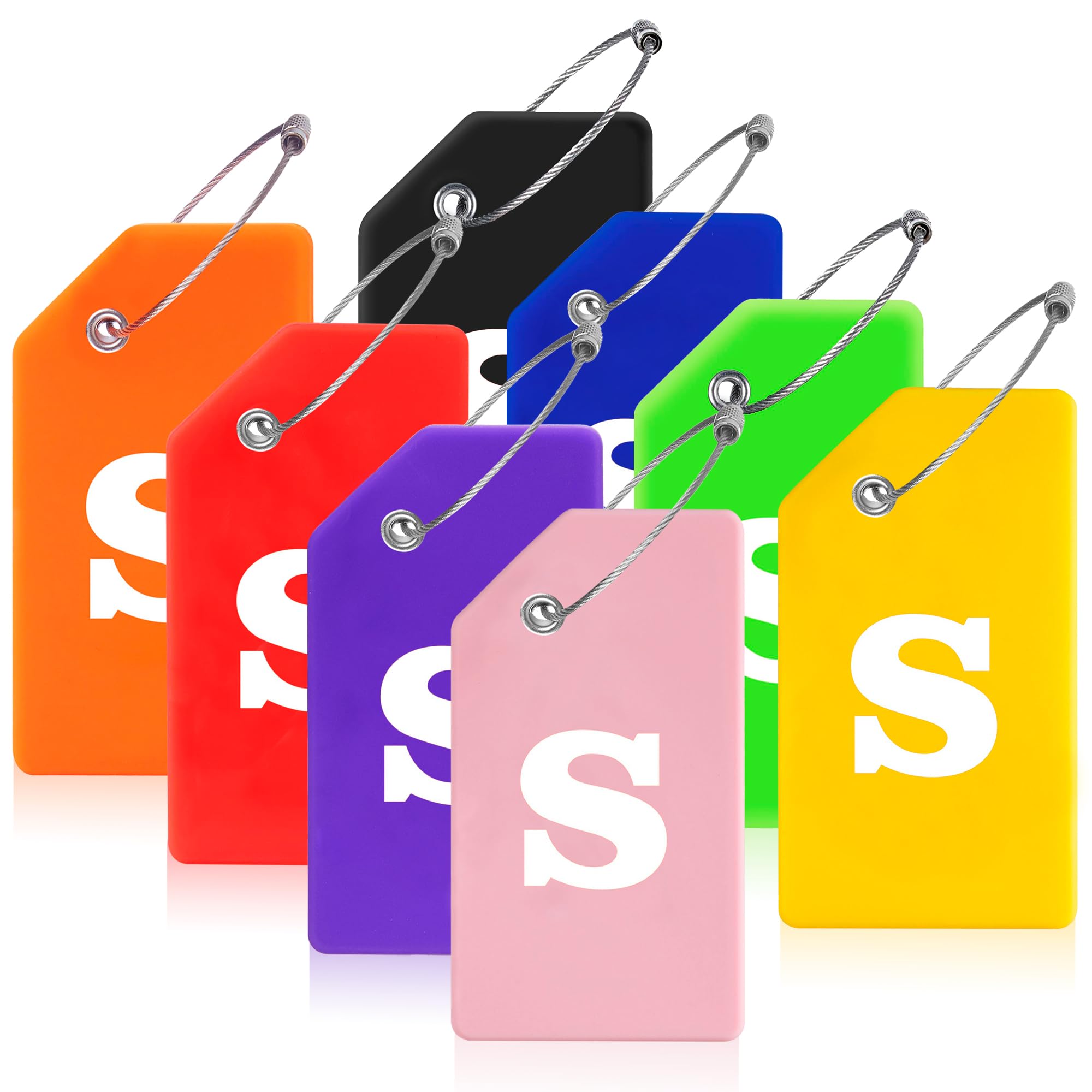 Amazon.com: 8 Pcs Luggage Tags for Suitcases, 26 Initial Letter Travel ...