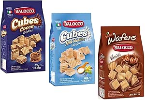 Balocco Wafers Cubes Cocoa Vanilla Italian Shortbread Biscuits | Cocoa ...