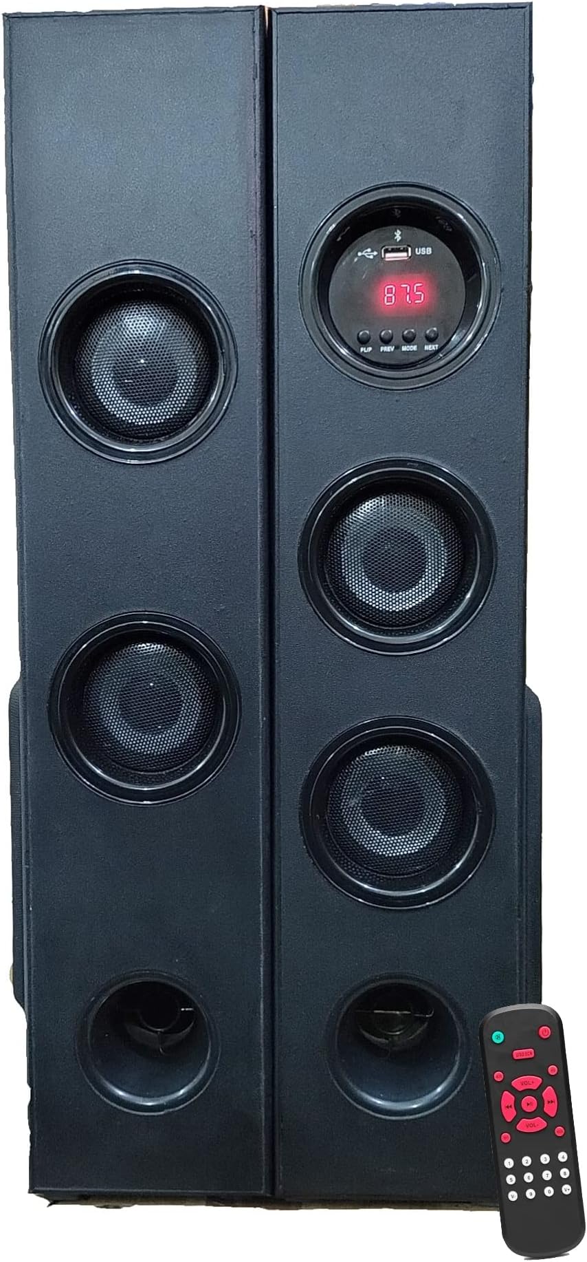 MINTRONICS® MDX4 New DO-ZAT Bluetooth 4.0 Double Home DJ Tower Aux/fm/USB with Remote ...