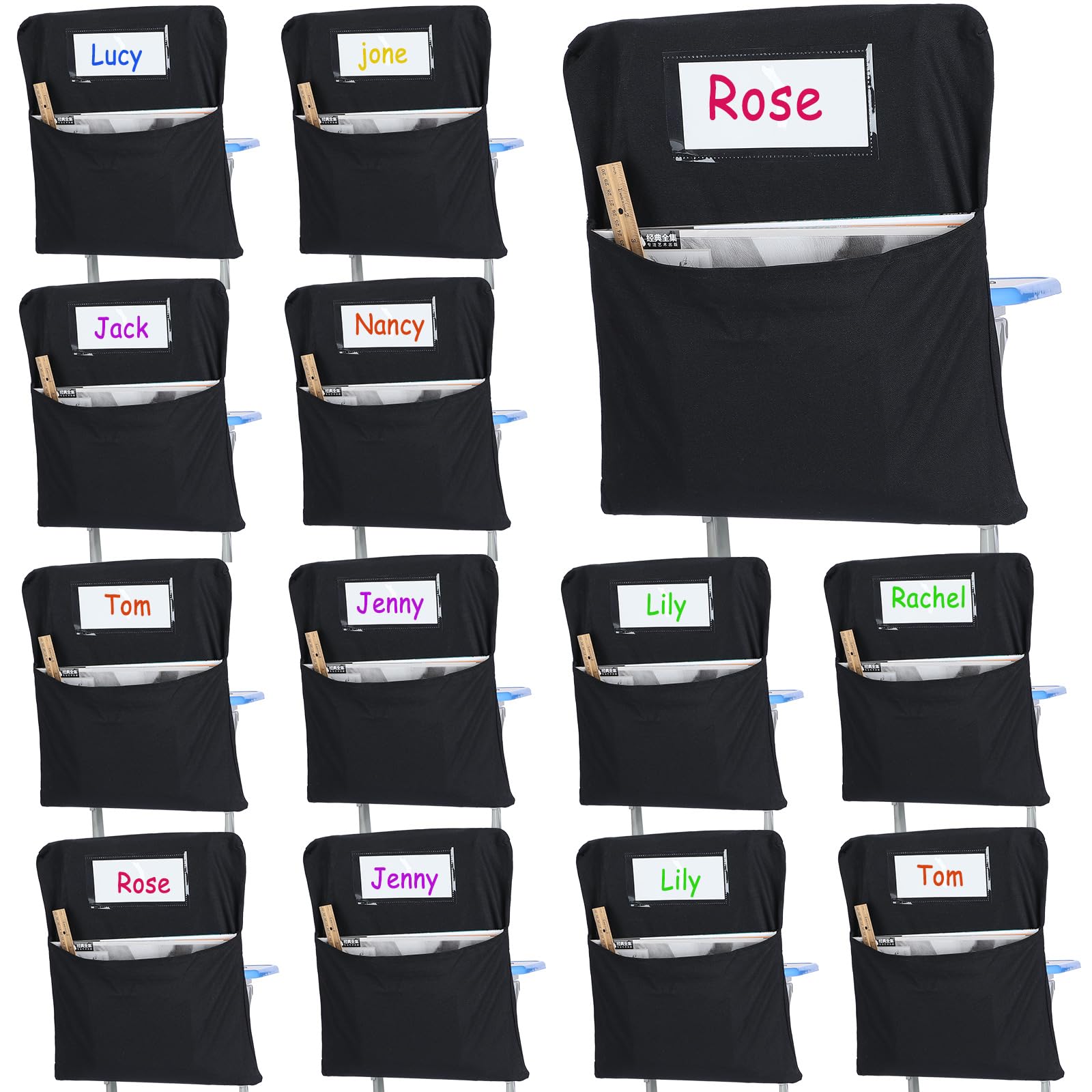 Snapklik.com : Paterr 12 Pcs Small Chair Storage Pocket 15.5 Inch ...