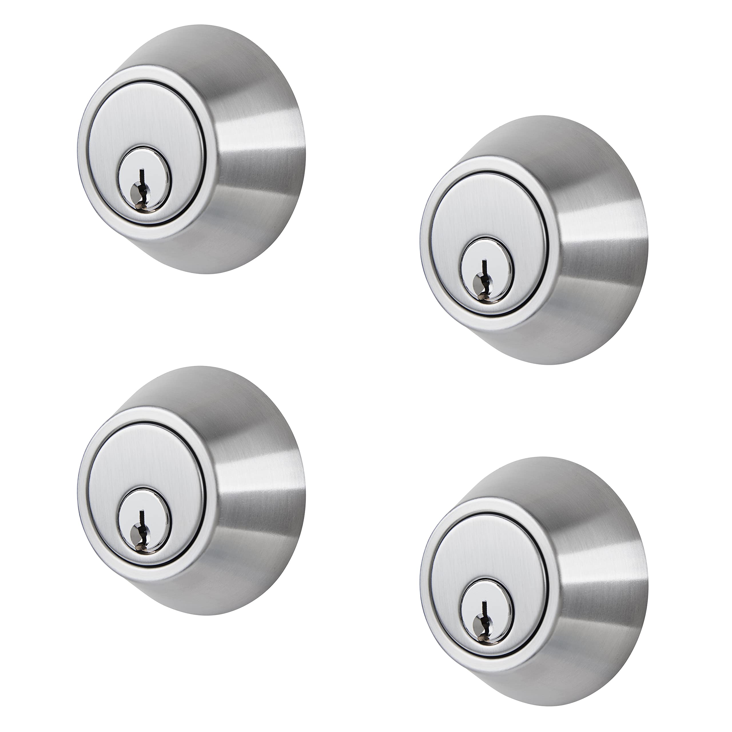 BRINKS Commercial - 4-Pack Single Cylinder Deadbolt Lock, Satin Chrome ...