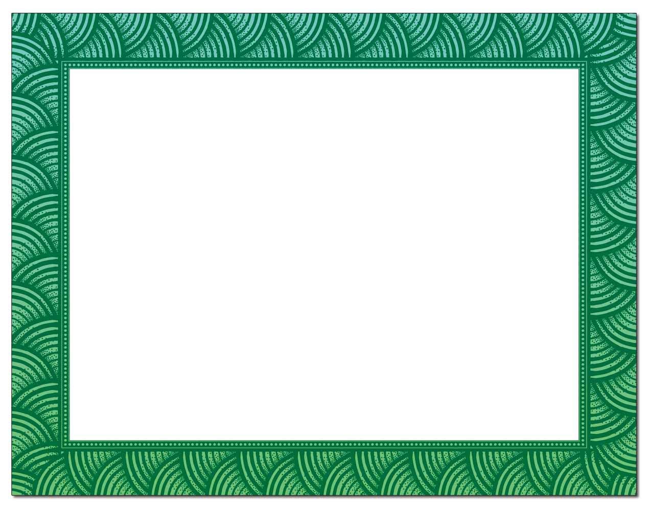 Green Certificate Borders