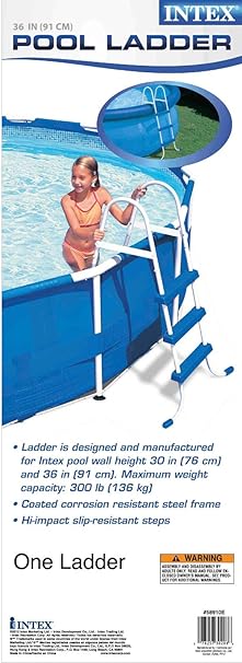 Amazon.com : INTEX Above Ground Pool Ladder (for 36" Height Pools ...