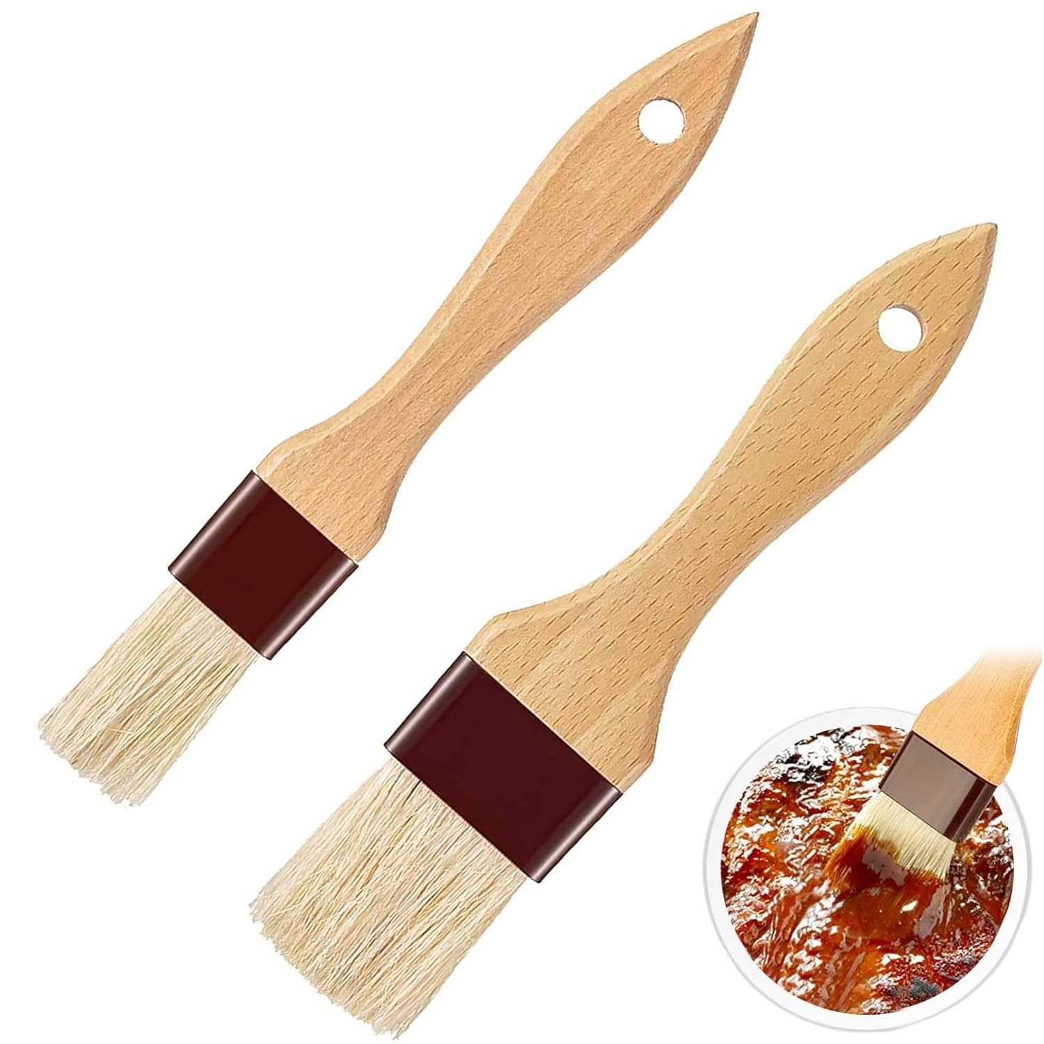 2PCS Pastry Brushes - Pastry Basting Brushes for Cooking, Baking, BBQ ...
