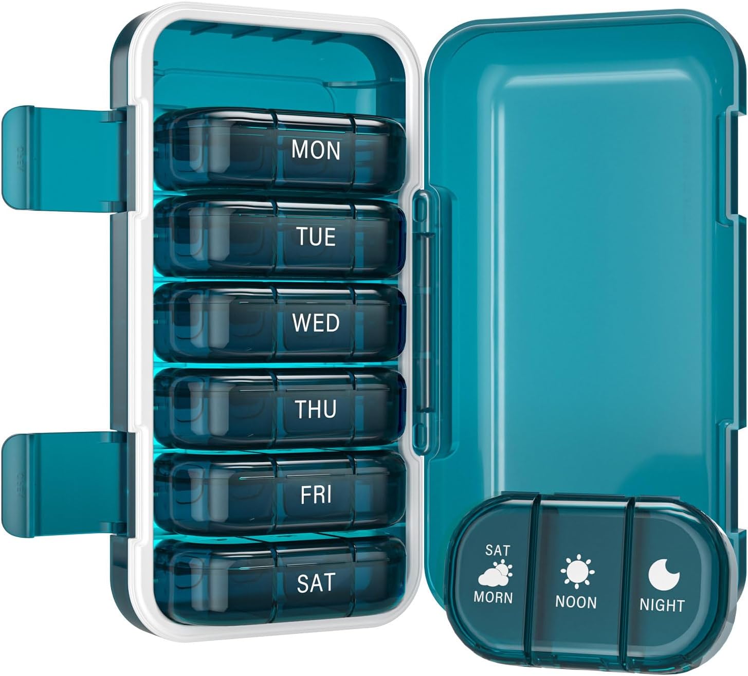 Joinice Weekly Pill Organizer 3 Times a Day with Morn NOON Night ...