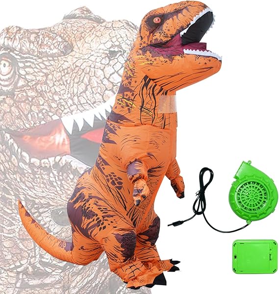 Amazon.com: OUHEOEKR Stand Up Adult Dinosaur Inflatable Costume ...
