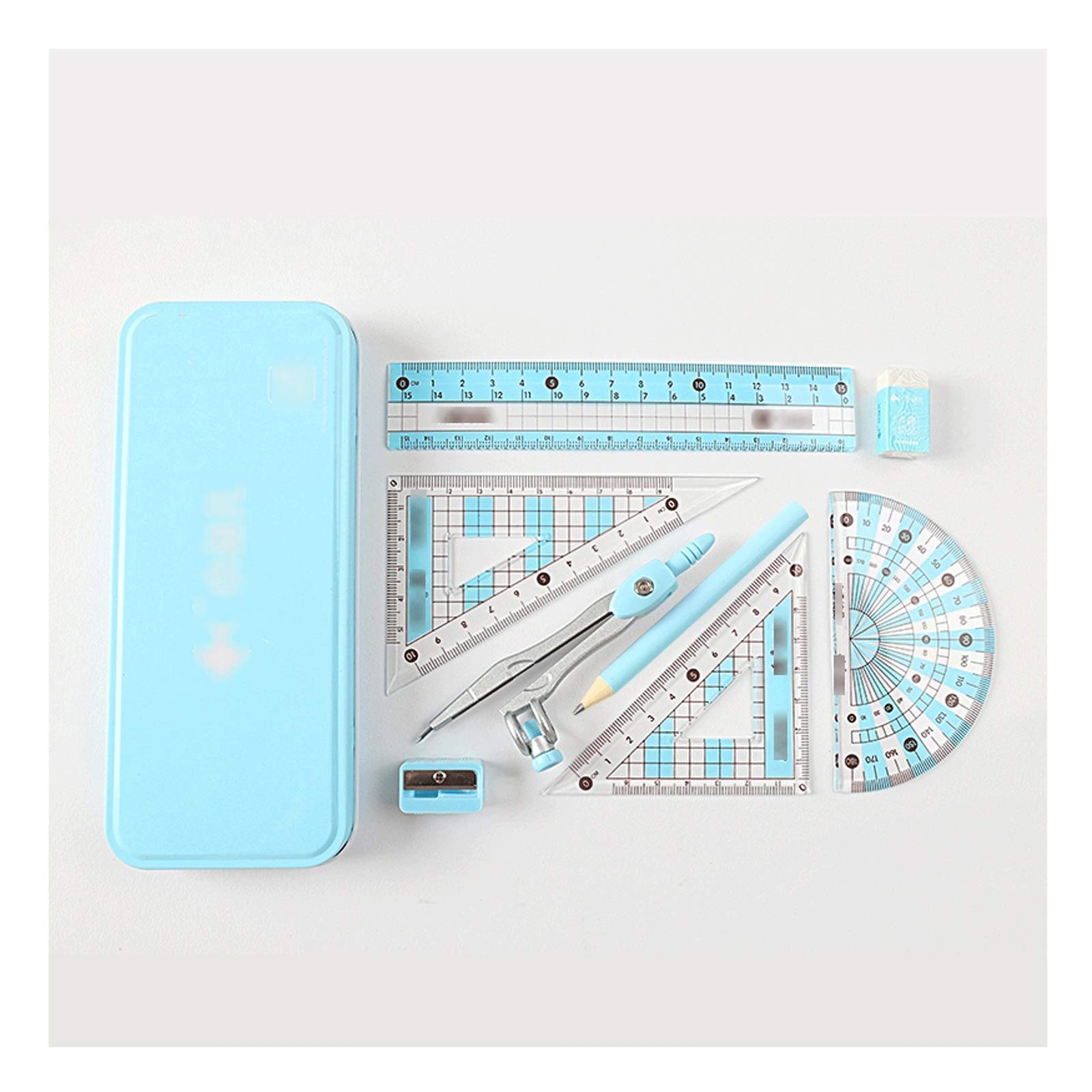Compass Set Student Geometry Set Math Compass Divider, Set Squares ...