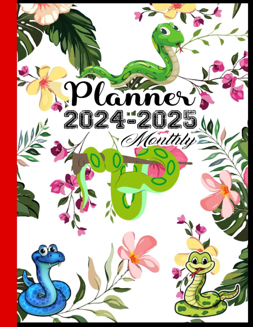 Snake Gift: Snakes Pattern Monthly Planners: Two (2) Years Monthly ...