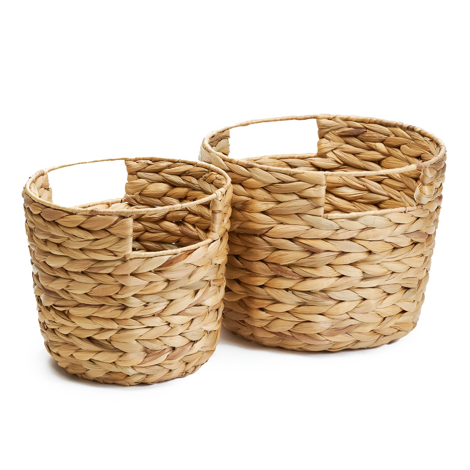 Amazon.com: Round Wicker Waste Basket, Wicker Trash Basket for Plants ...