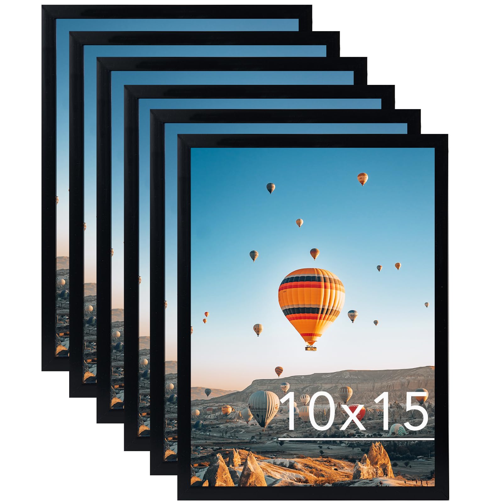 Amazon.com - JCJMY 10x15 Black Picture Frame Set of 6, Horizontal and ...