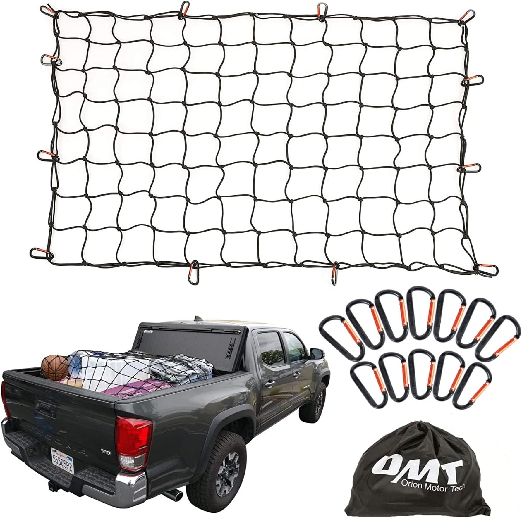 Orion Motor Tech Cargo Nets for Pickup Trucks, 3'x4' Latex Cargo Net ...