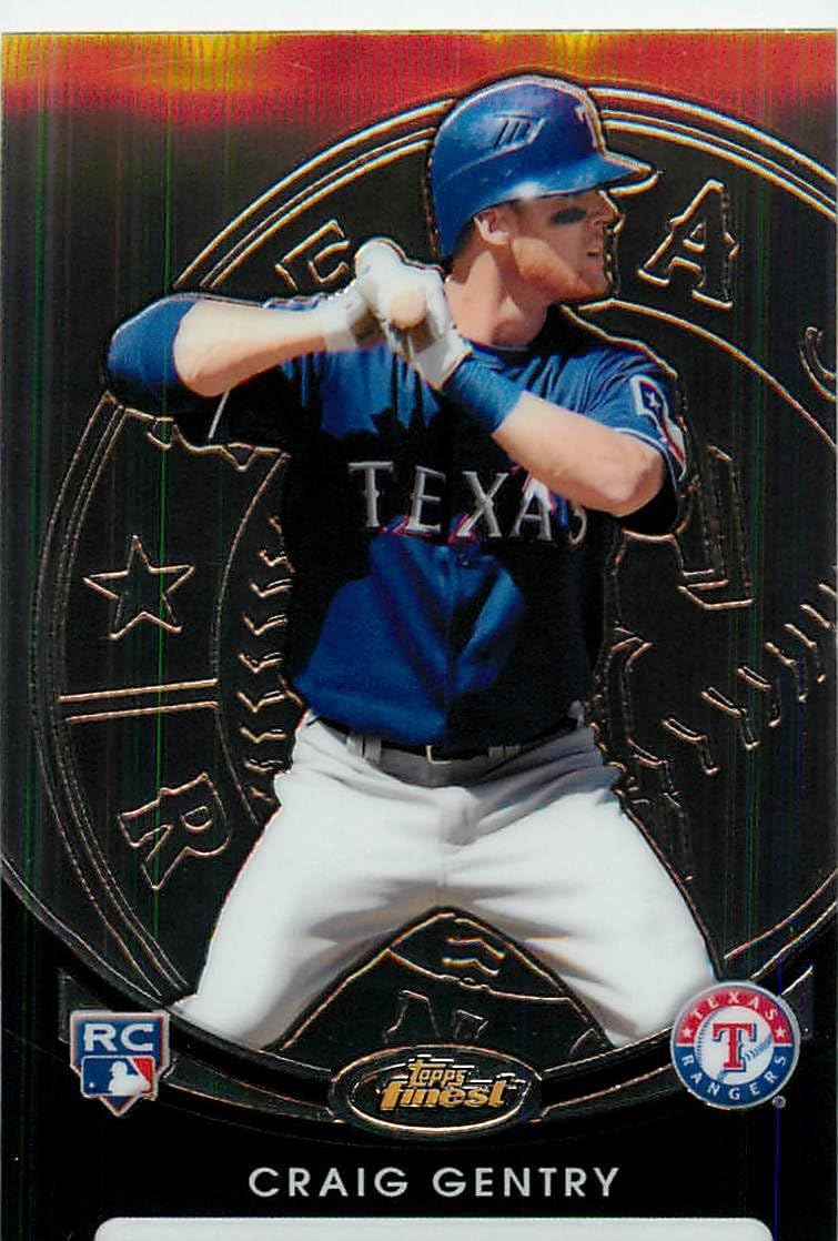 Amazon.com: 2010 Topps Finest Baseball Card #144 Craig Gentry Texas ...