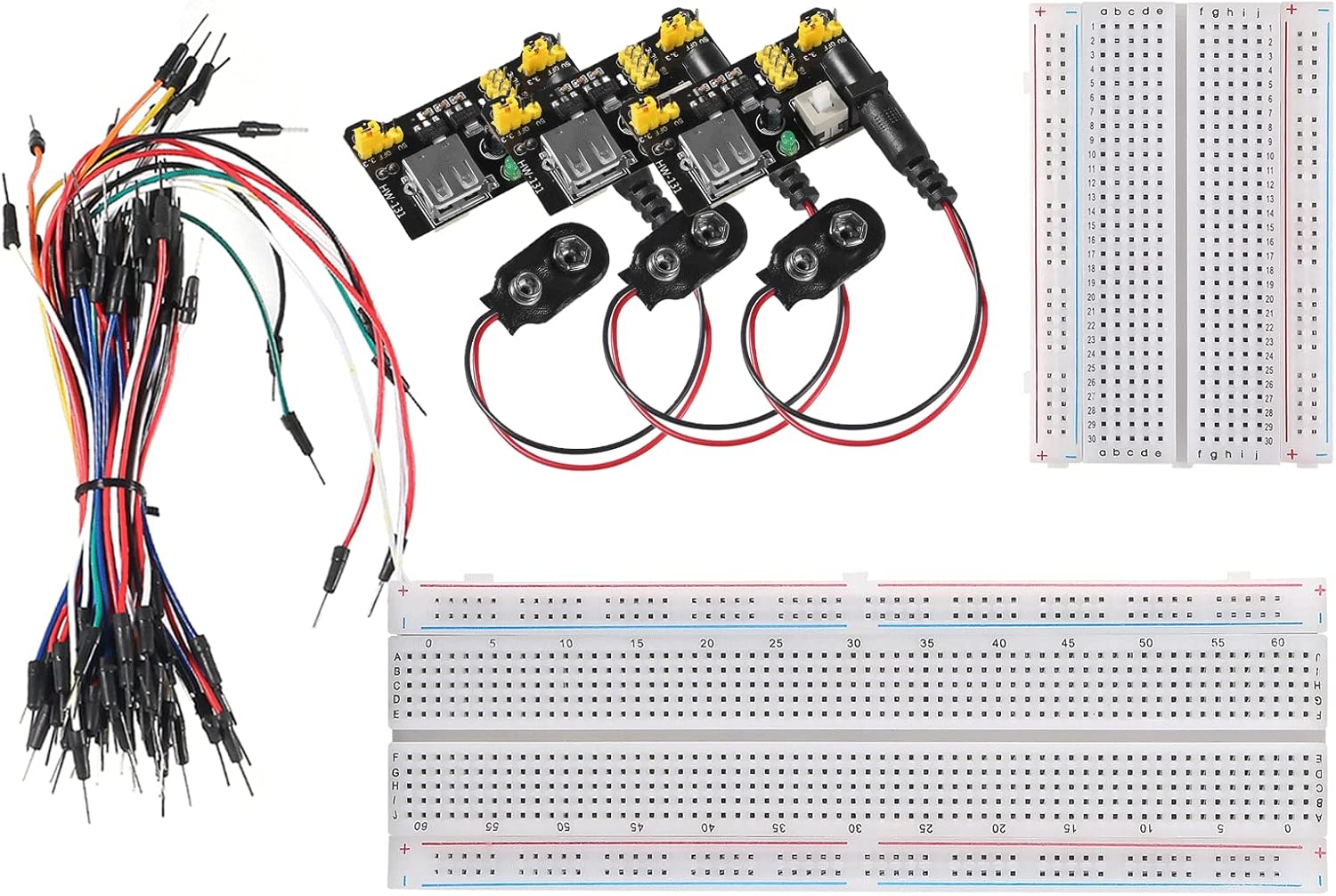 Amazon.com: AITIAO Breadboard Kit with 1Pcs 830 & 400 Tie-Points ...