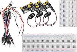 Amazon.com: AITIAO Breadboard Kit with 1Pcs 830 & 400 Tie-Points Breadboard 65Pcs Breadboard ...