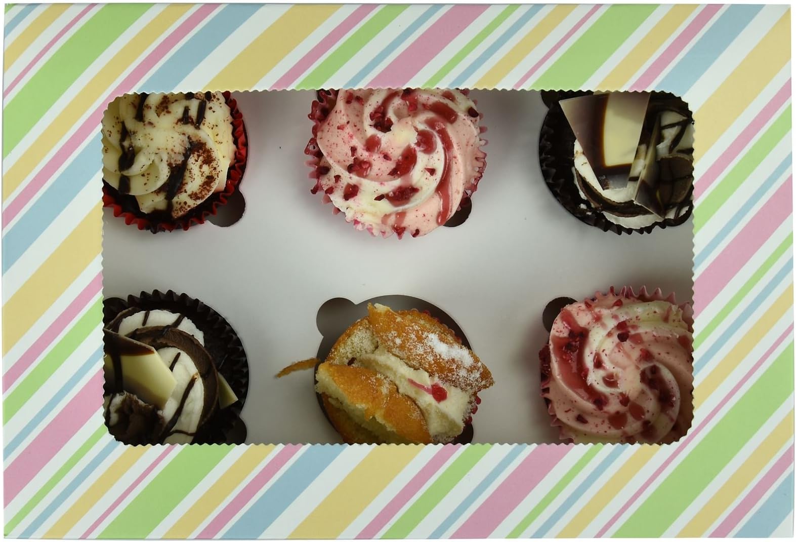 Cardboard Cupcake Carrier Boxes Pack - Patisserie Display Box - Paper ...