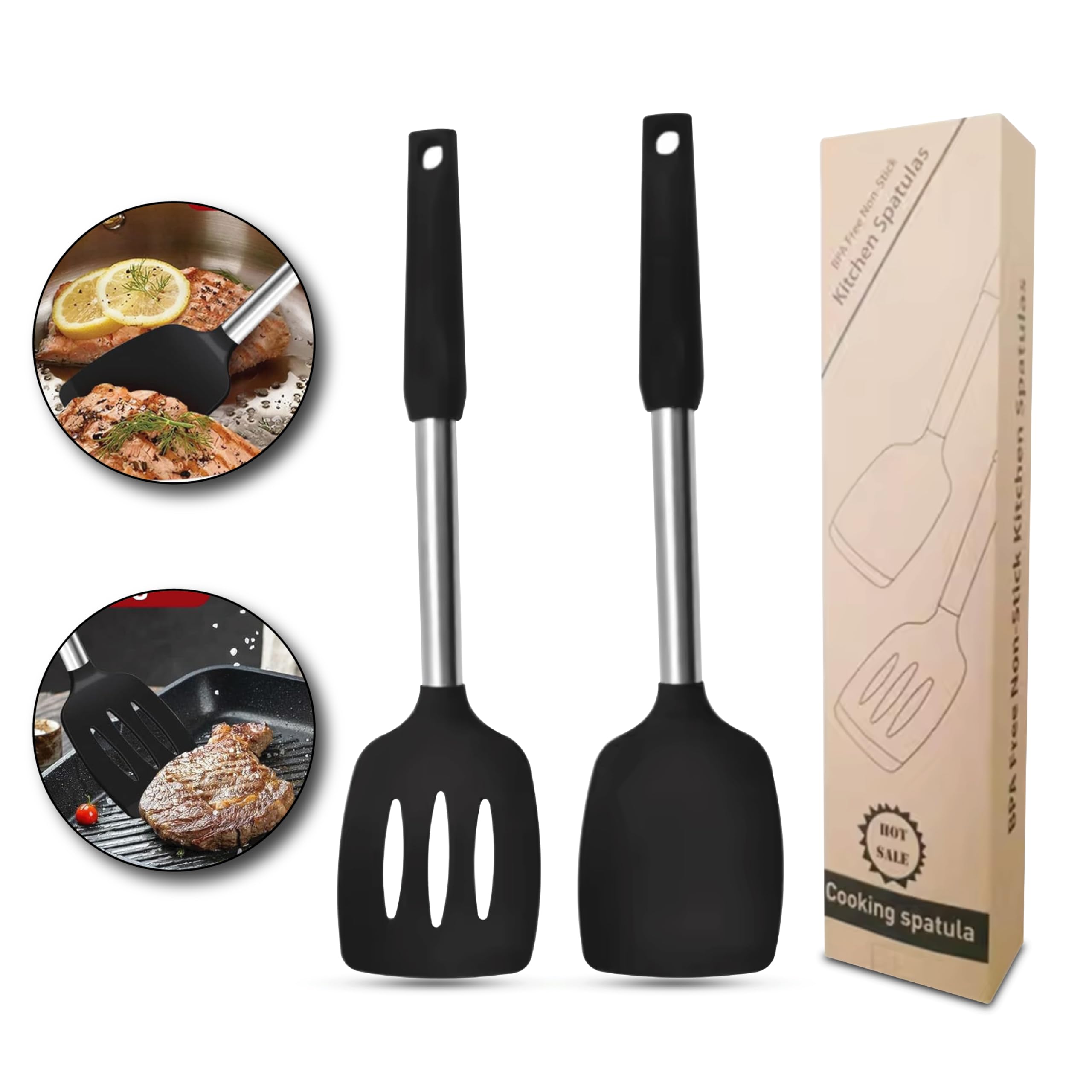 Amazon.com: NAMAPRODX Silicone Spatulas set for kitchen use : Heat ...