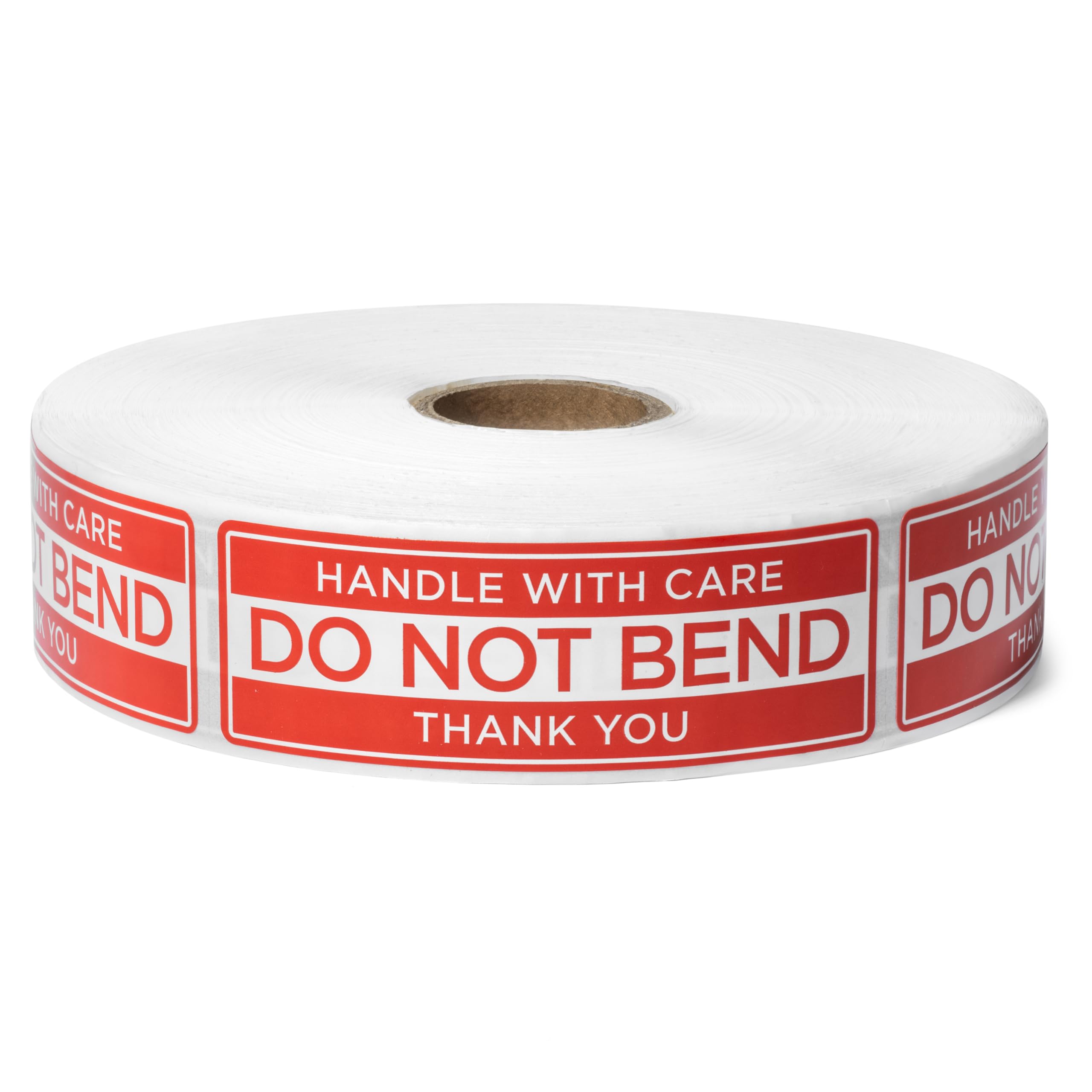 Amazon.com : 1000 pcs Do Not Bend Stickers for Shipping 1x3 Inch Roll ...