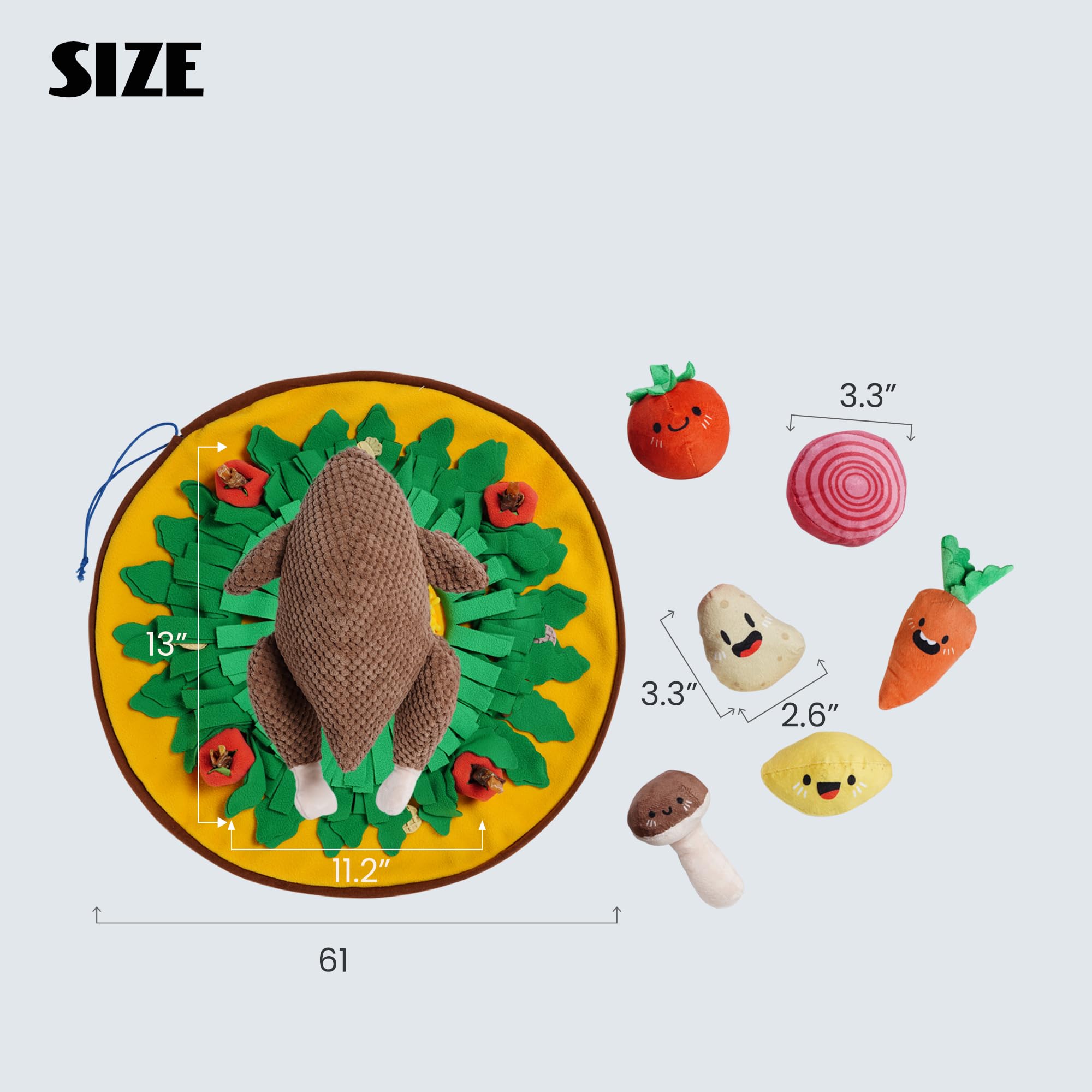 Nocciola Snuffle Feeding Mat with Turkey Dog Squeaky Toys to Keep Them ...