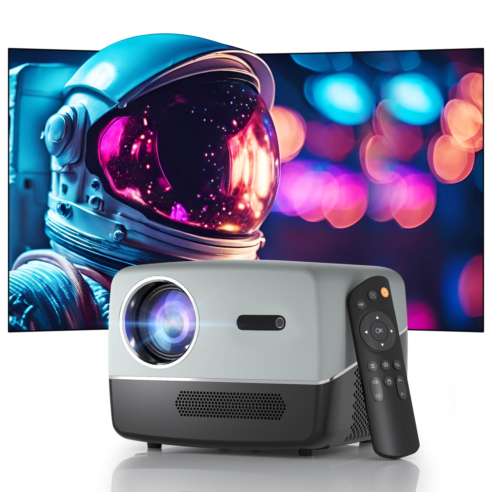 Proyector 4k, Proyector Native 1080P Full HD-Enfoque Automático y ...