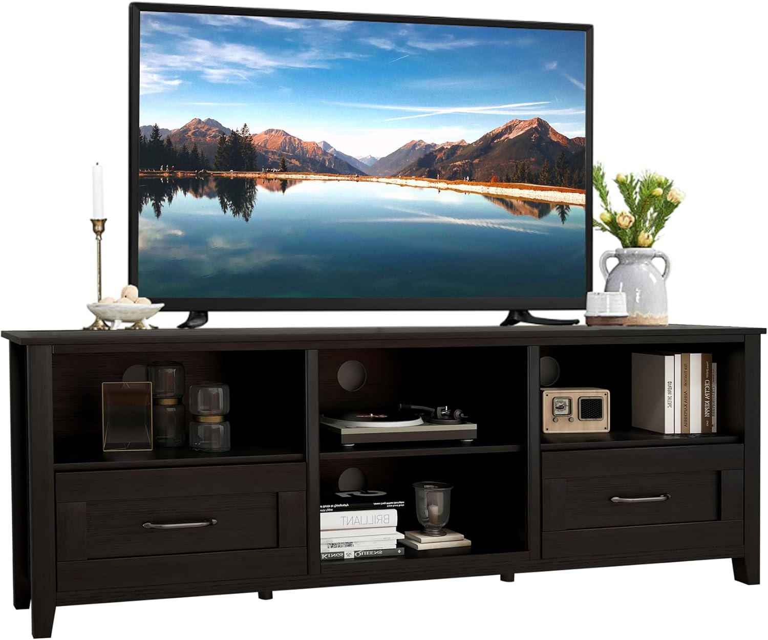 Amazon.com: WESOME TV Stand up to 80 Inch, Modern Entertainment Center ...