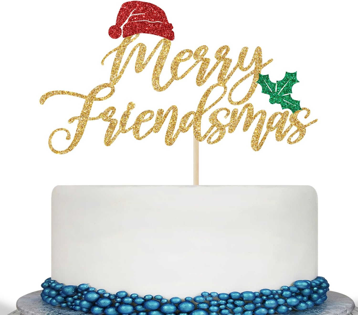 Amazon.com: Merry Friendsmas Cake Topper, Friends Christmas Party Decor ...