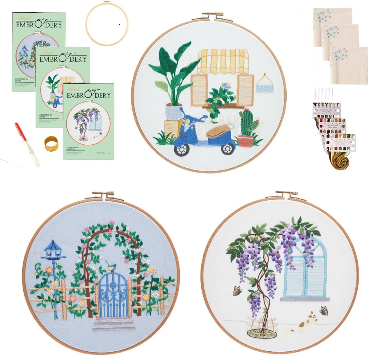 Amazon.com: SCHOLMART Embroidery Starter Plant Greenery, Kit with ...