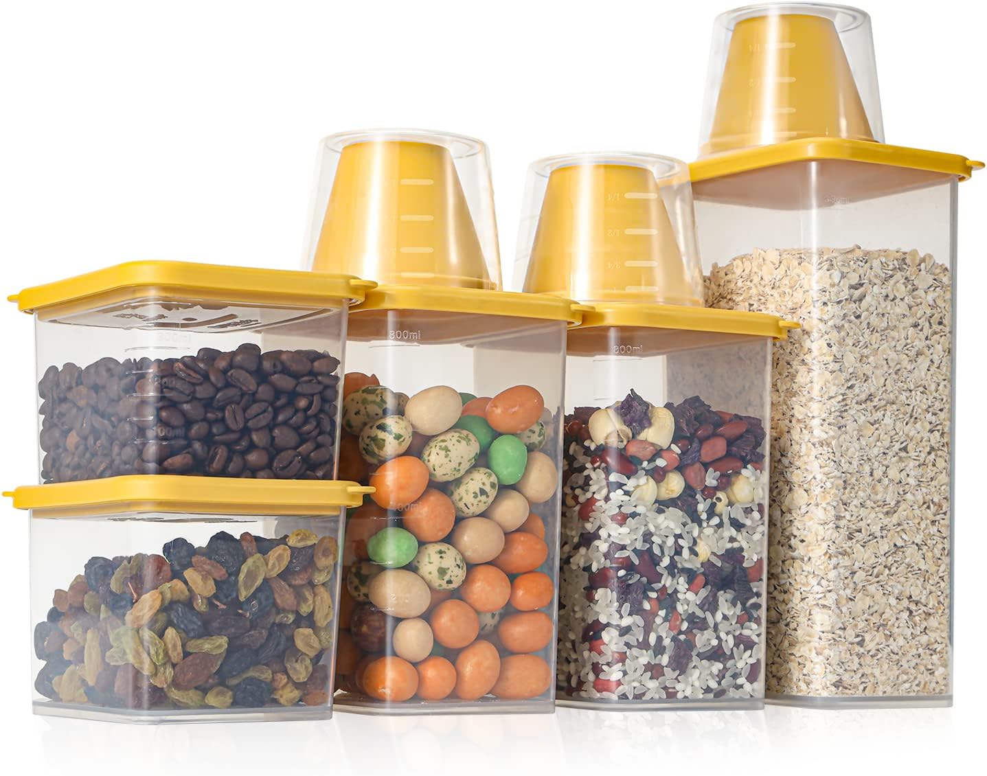 Amazon.com: HAIHUANG Airtight Cereal Storage Containers and Dry Food ...