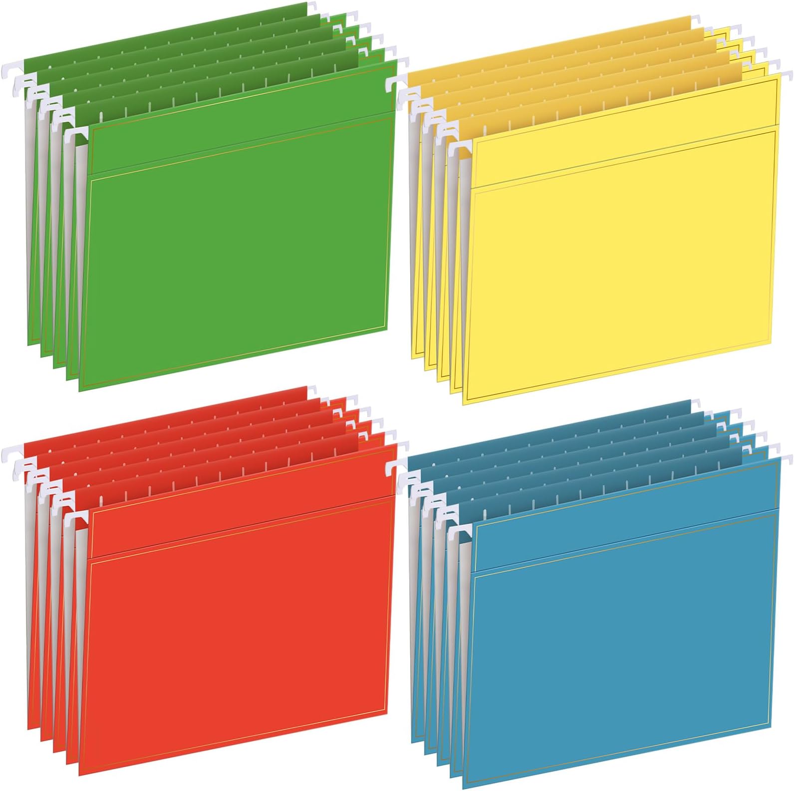 Amazon.com : 20 Pcs Hanging File Folders Letter Size 1/5 Cut Adjustable ...