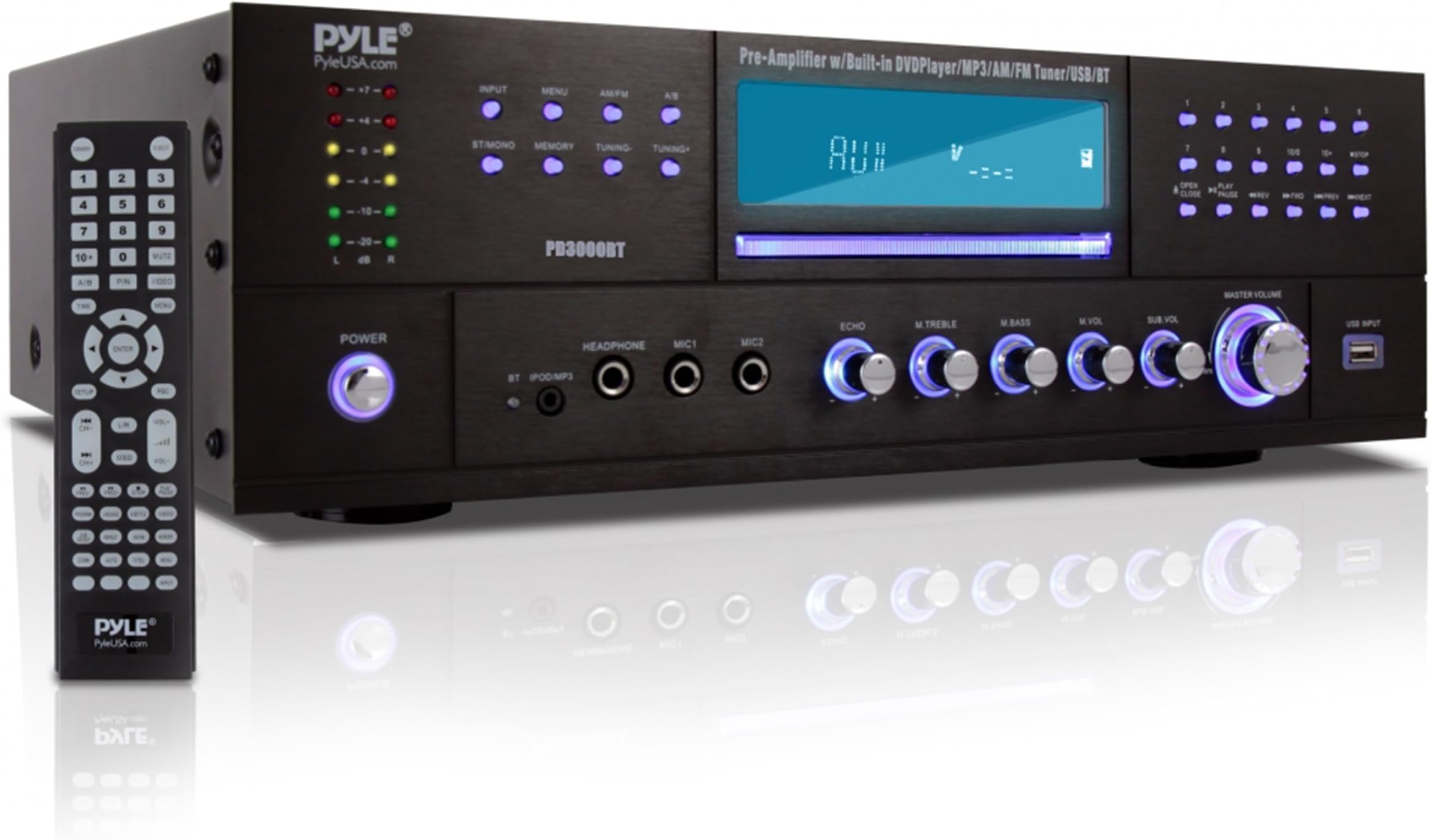 Amazon.com: Pyle Home Theater Bluetooth Amplifier Receiver - 4 Channel ...