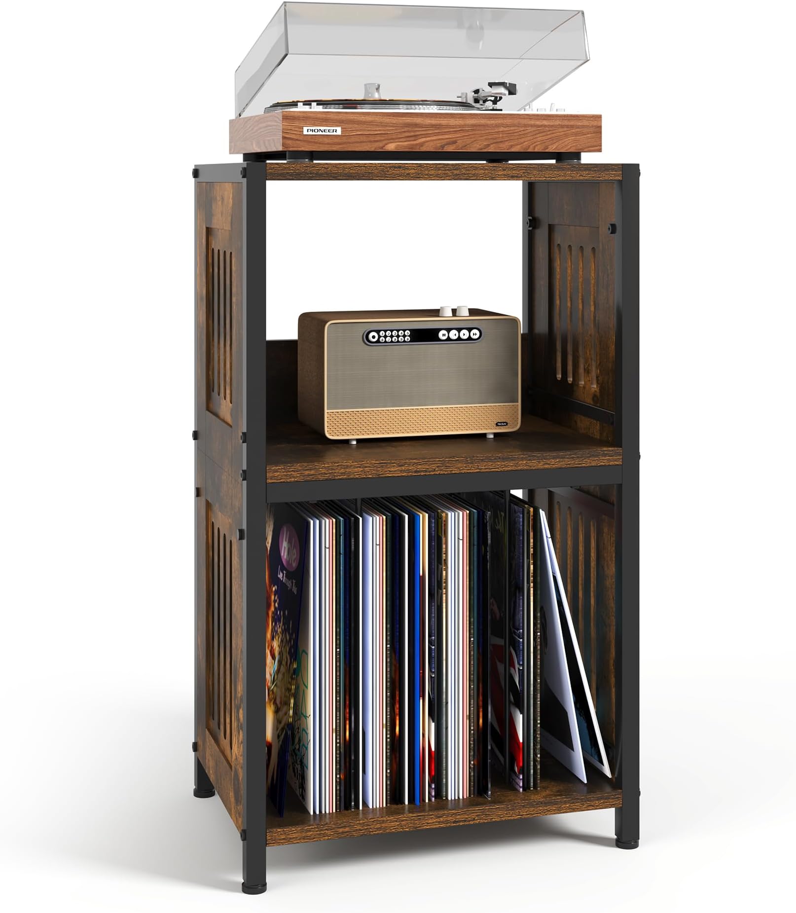 Amazon.com: iyrany Record Player Stand, Turntable Stand with Record ...