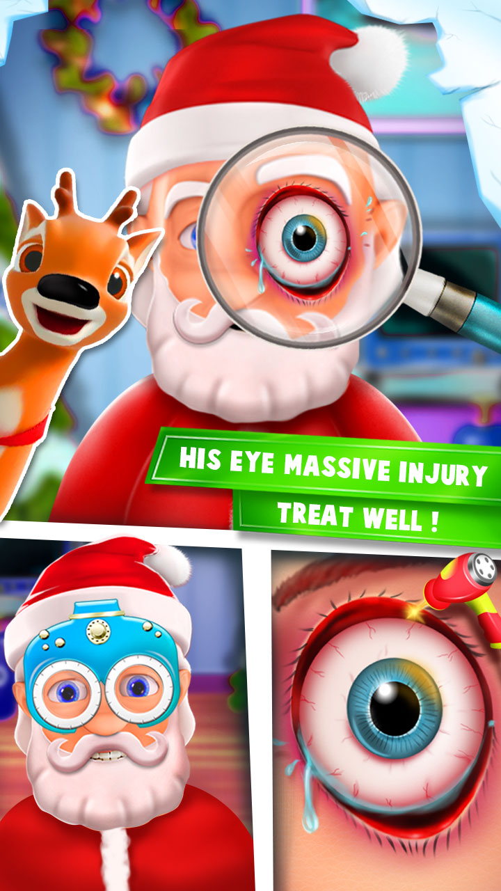 Christmas Emergency Surgery Doctor Salon - Crazy Santa Surgeon - App on ...