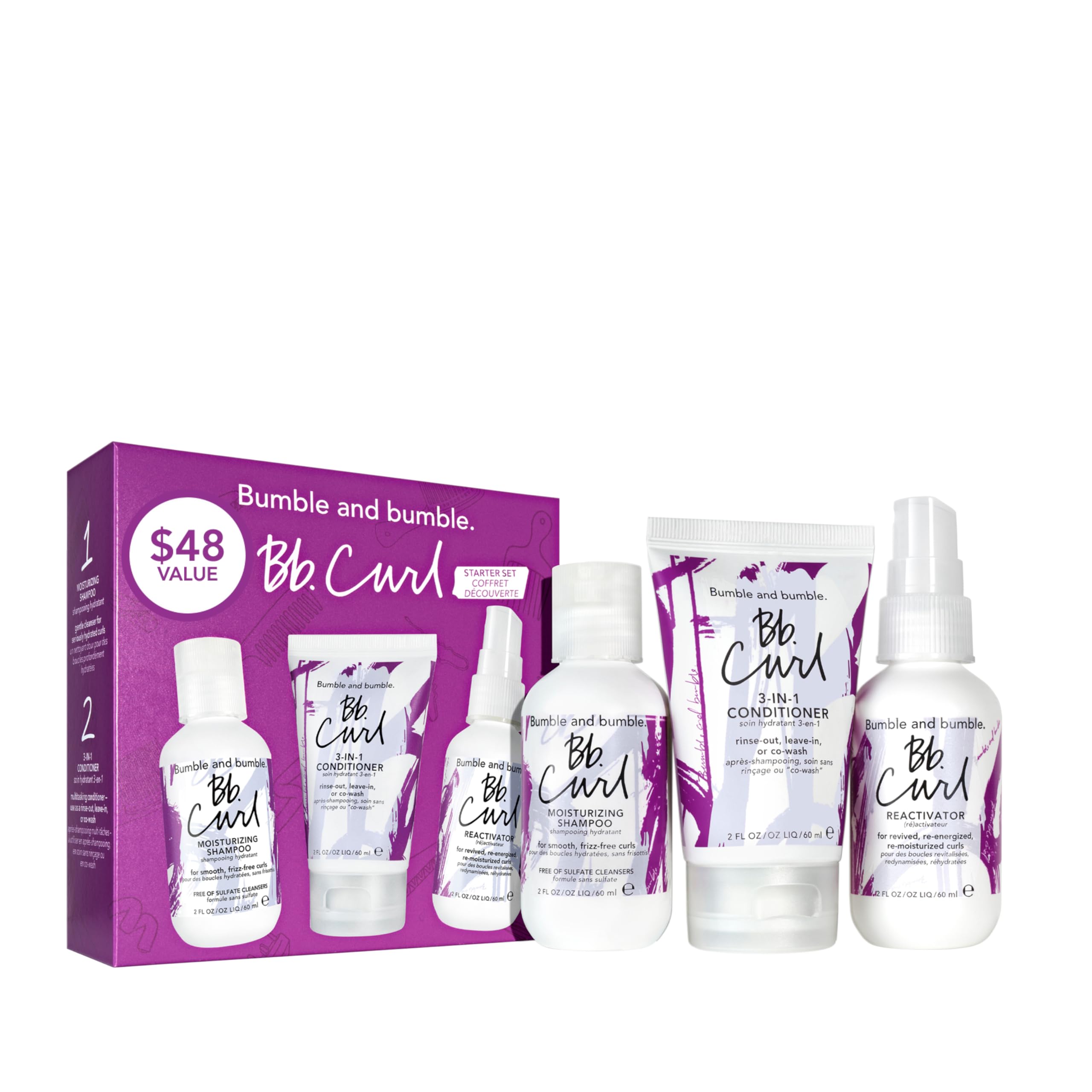 Amazon.com: Bumble and bumble. Curl Starter Set | Shampoo, Conditioner ...