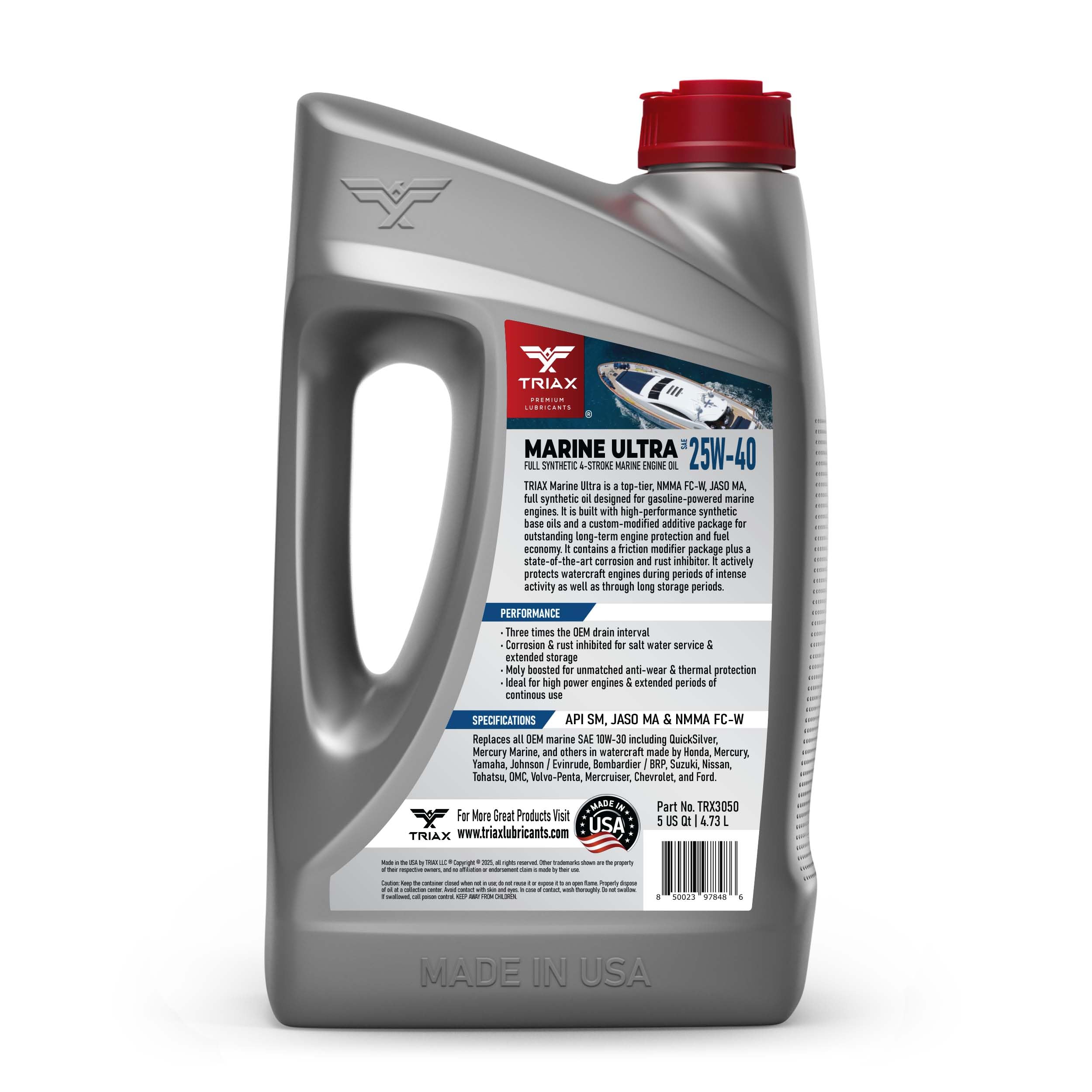 Snapklik.com : TRIAX Marine Ultra 25W-40 Full Synthetic 4-Stroke Engine ...
