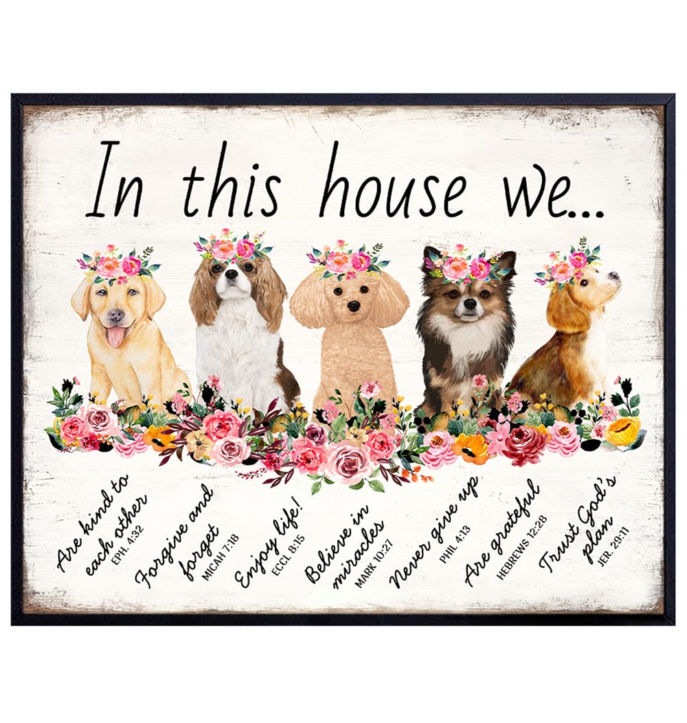 Amazon.com: Christian Family Wall Decor - Inspirational Bible Verses ...