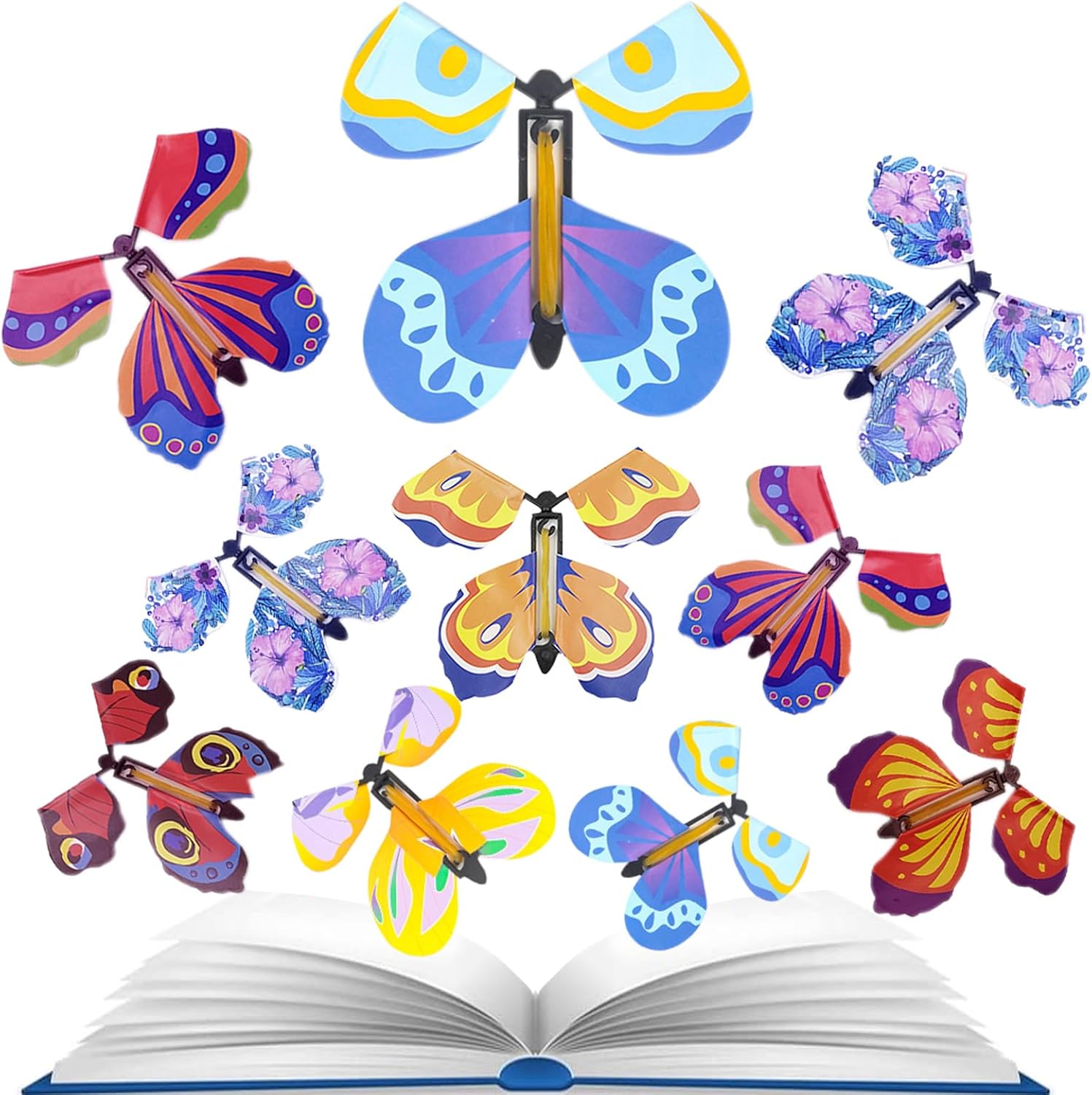 Amazon.com: KUGEKI Flutter Flyers Butterflies Flying Butterfly Wind up ...