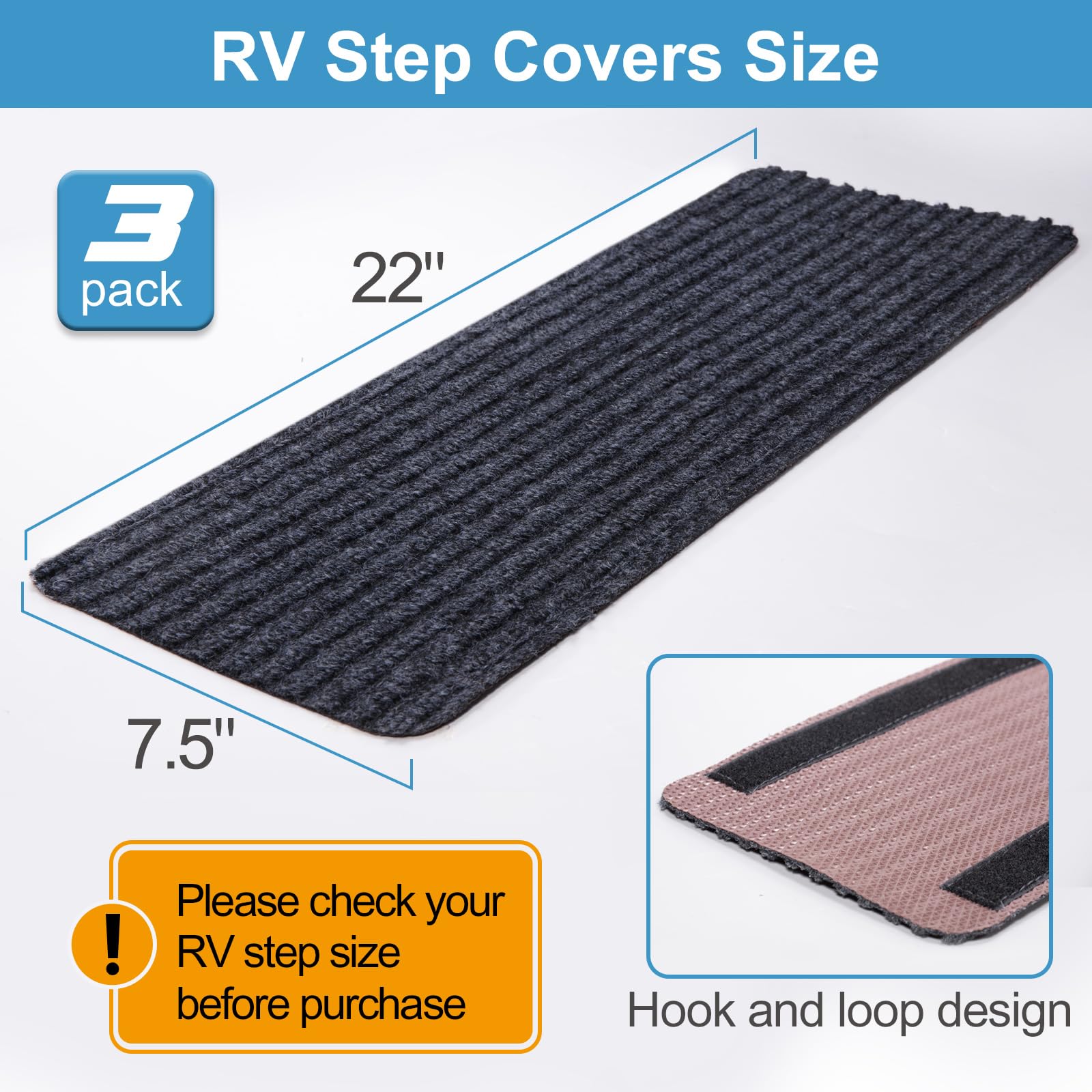Rv Stair Carpet Morryde Step Tread Covers ESUDNT RV Step Covers 4 Pack ...