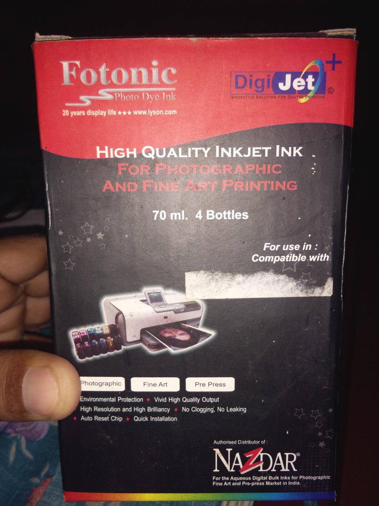 Lyson Fotonic DYE ink bottles for BROTHER Printers - 70ml x 4 Bottles ...