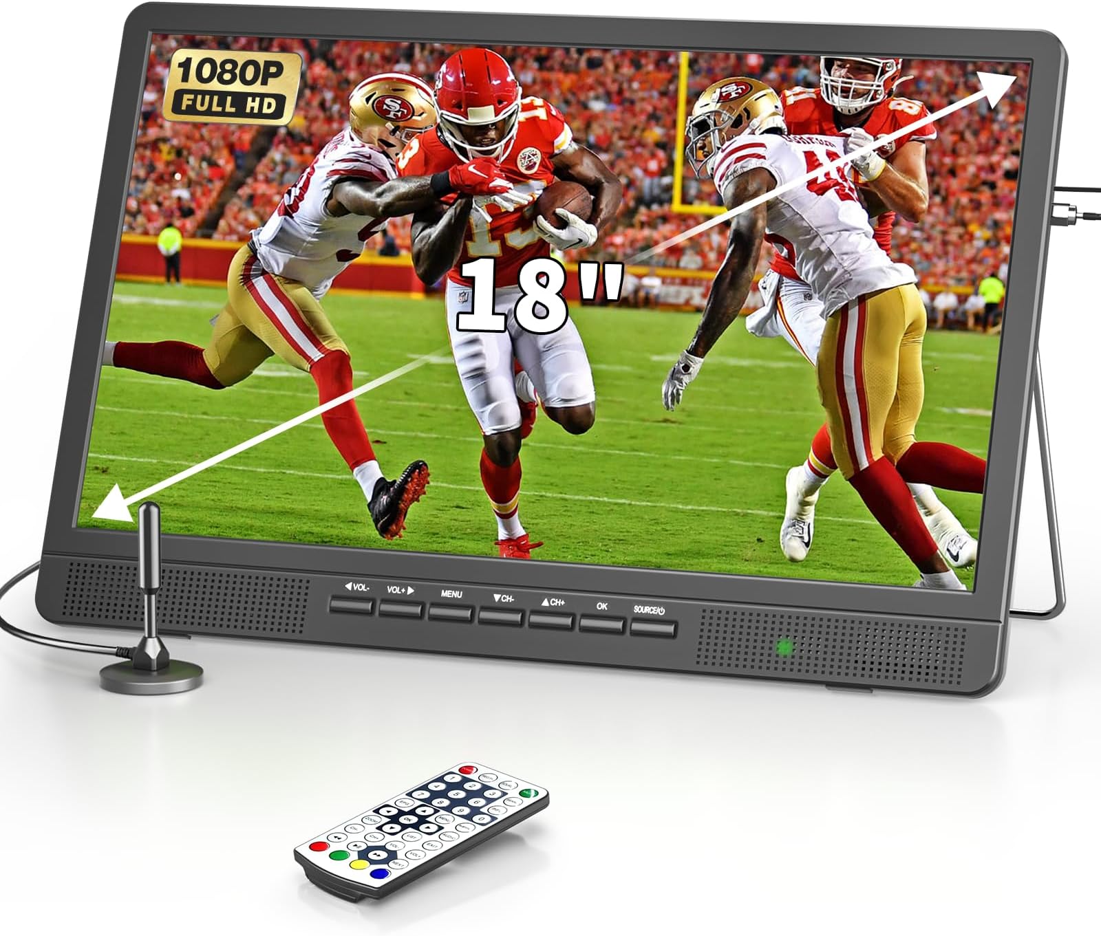 Amazon.com: NORTHING 18" Portable TV with 6000mAH Built-in Battery ...
