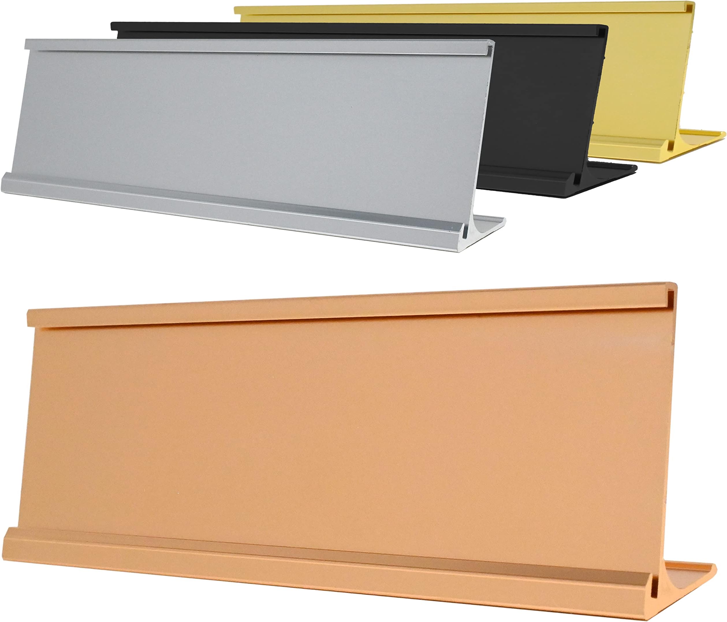 Amazon.com : 2" x 10" Aluminum Office Desk Nameplate Sign Holder (Rose ...