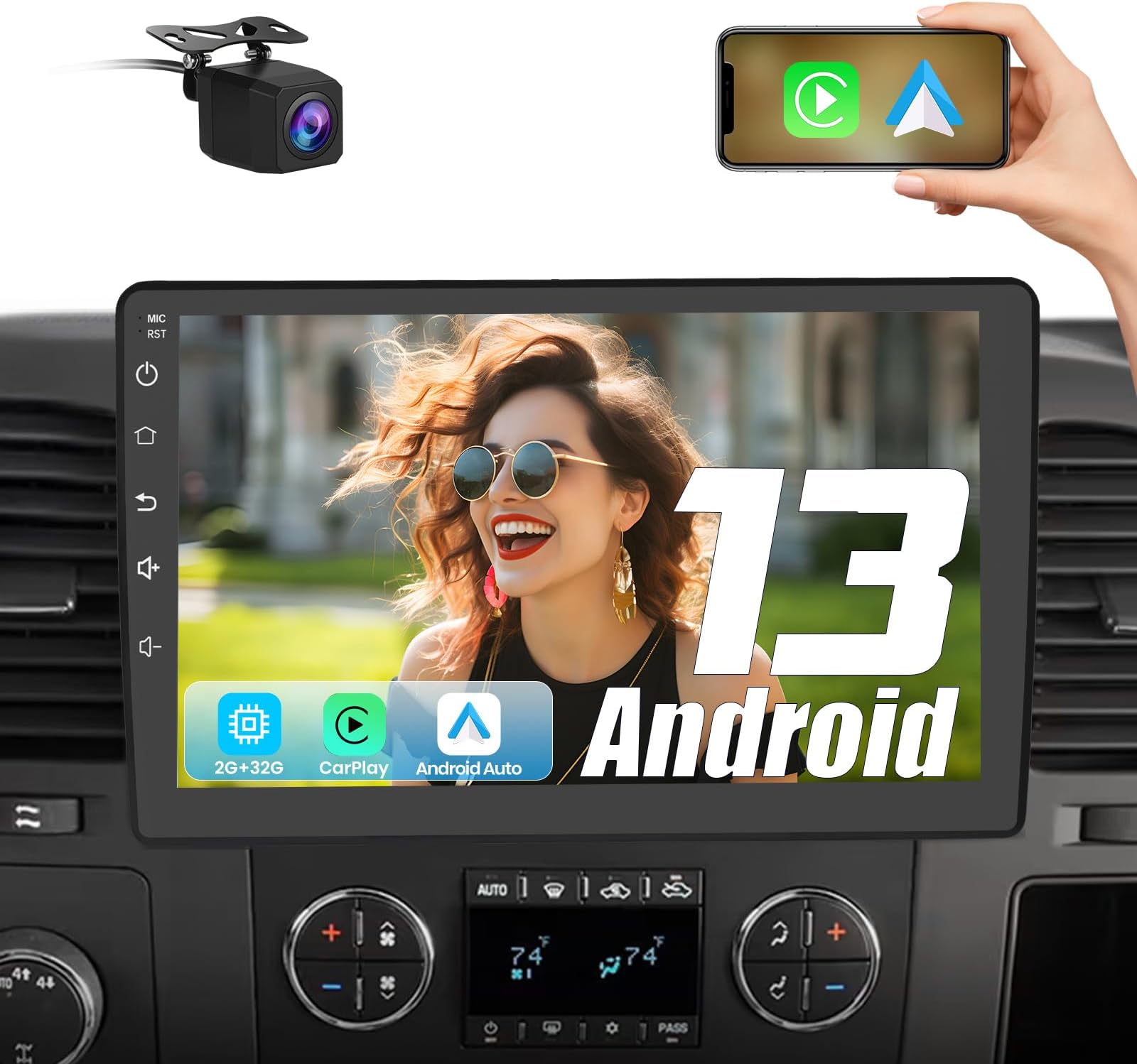 Amazon.com: Car Radio Stereo for Chevrolet Chevy Silverado 2007-2013 ...