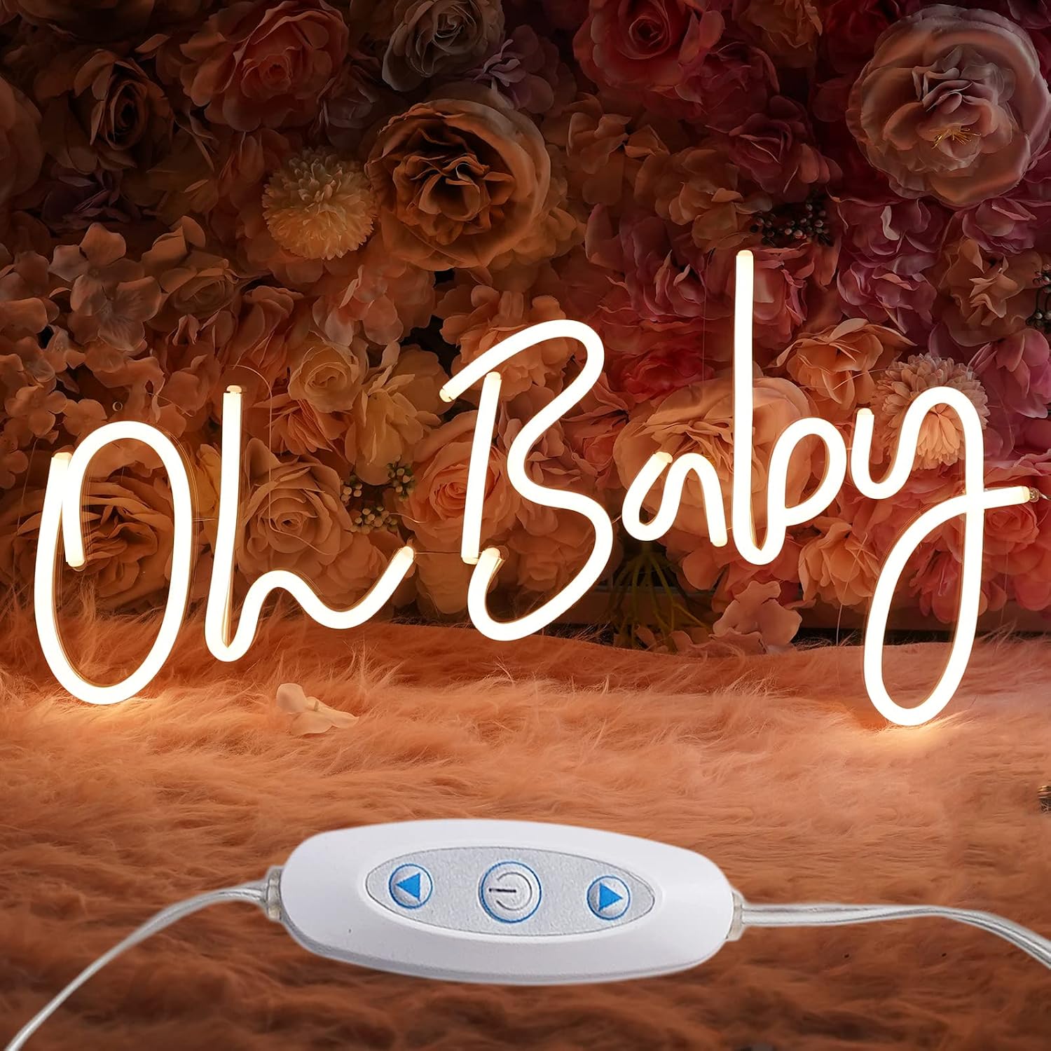 MERWOF Dimmable Oh Baby Neon Sign Light for Wall Decor - 23x11.5 Inch ...