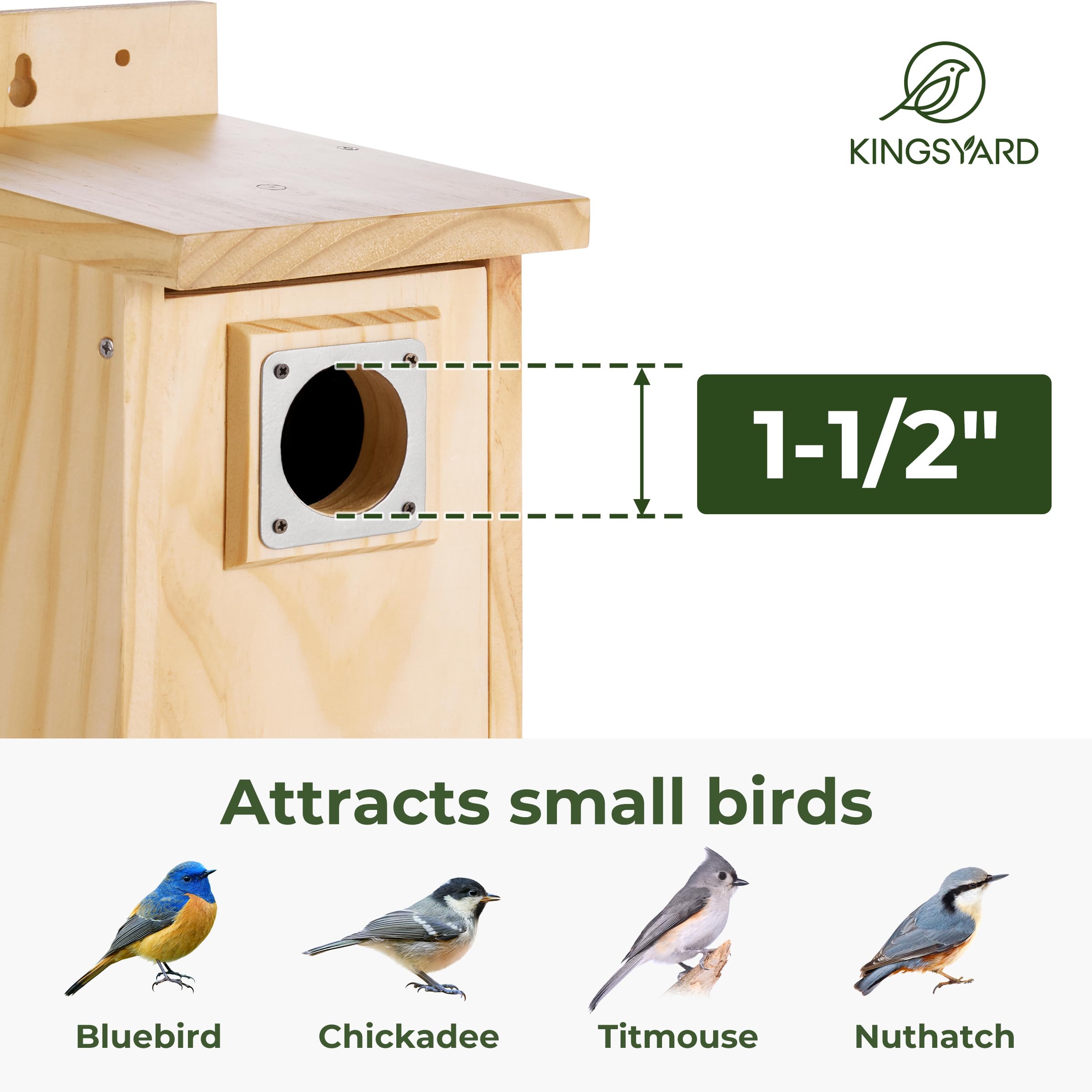 Snapklik.com : Kingsyard Blue Bird House For Outdoors - Classic Wooden ...