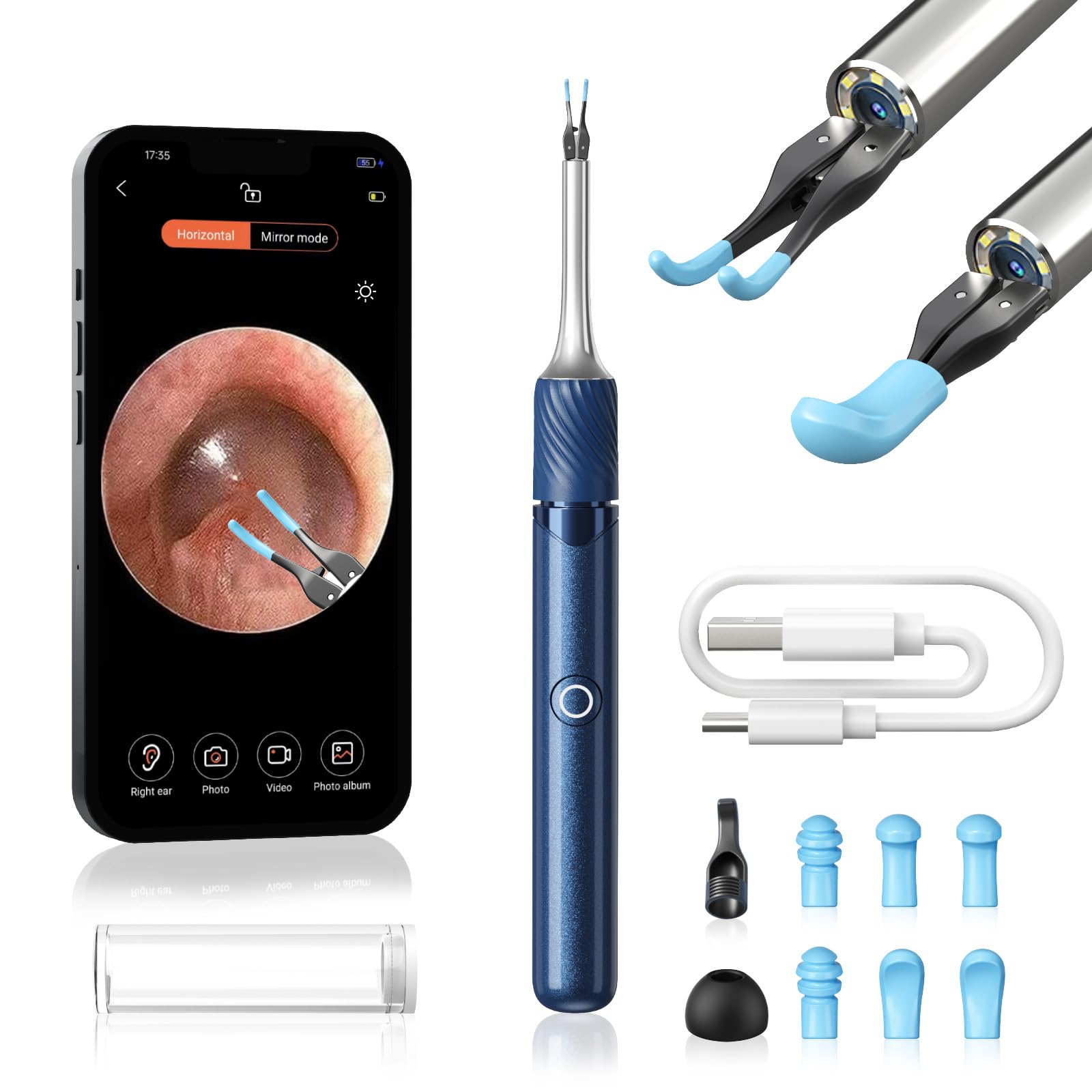 Ear Wax Removal Camera - Qimic 3-in-1 Ear Cleaner Earwax Removal Kit ...