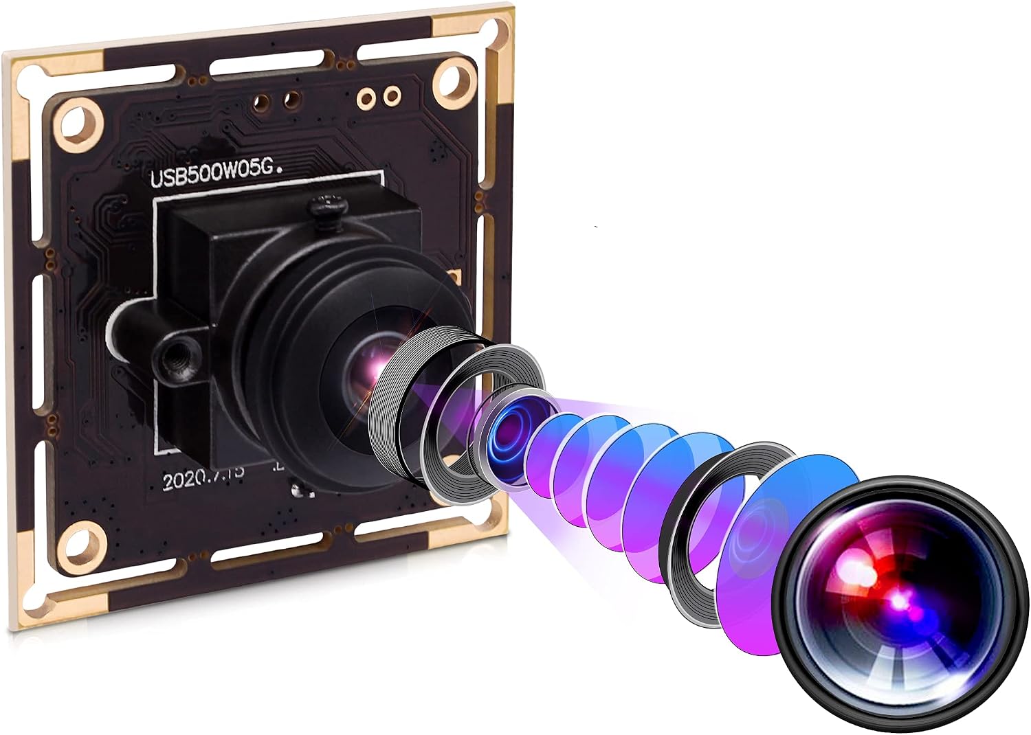 Amazon.com: Webcamera_usb USB Camera Module Fisheye Compact 5mp Web Cam ...