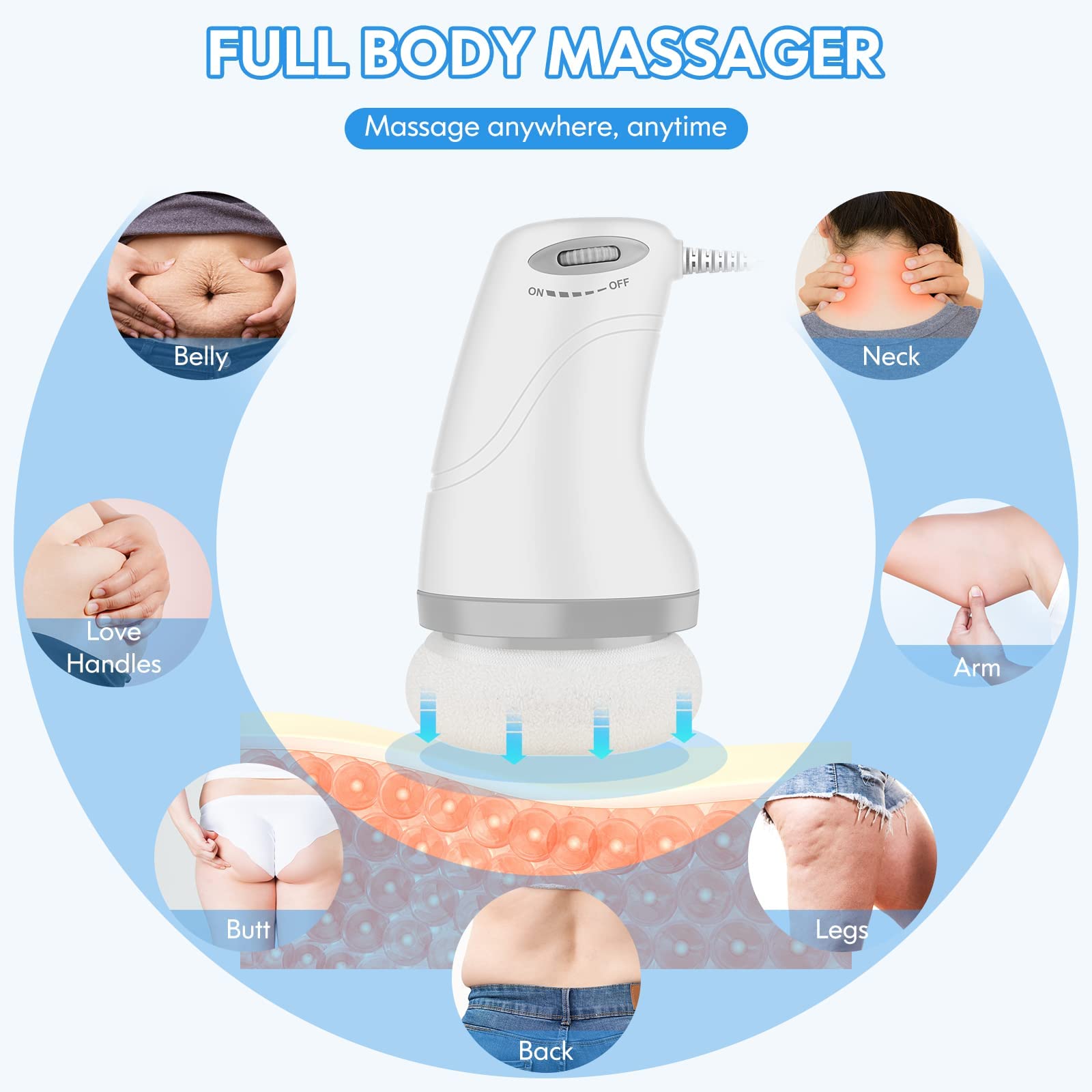 NUMOON VYRKRA Body Sculpting Machine - Cellulite Massager with 6 Pads ...
