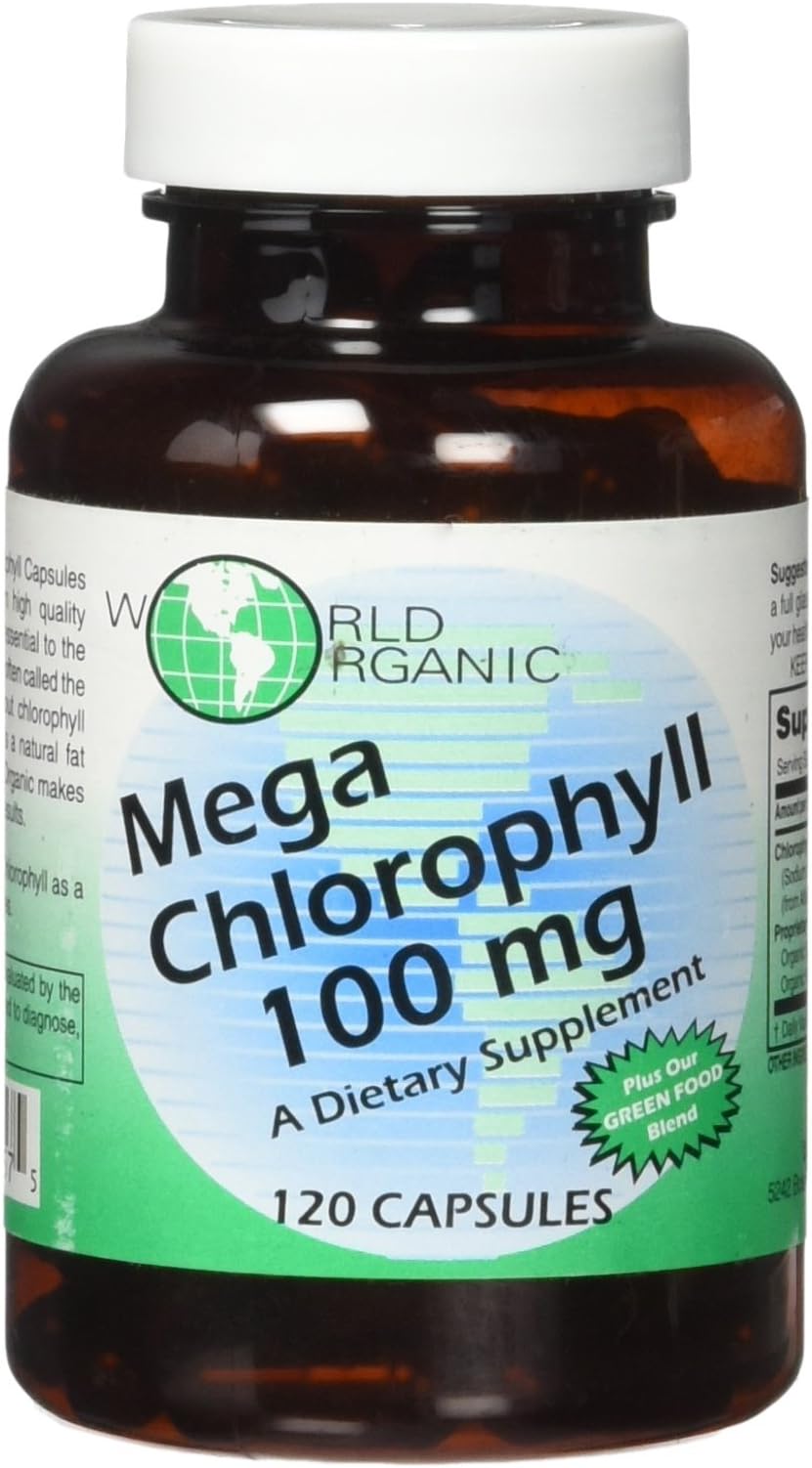 Amazon.com: World Organics 100 mg Mega Chlorophyll, 120 Count : Health ...