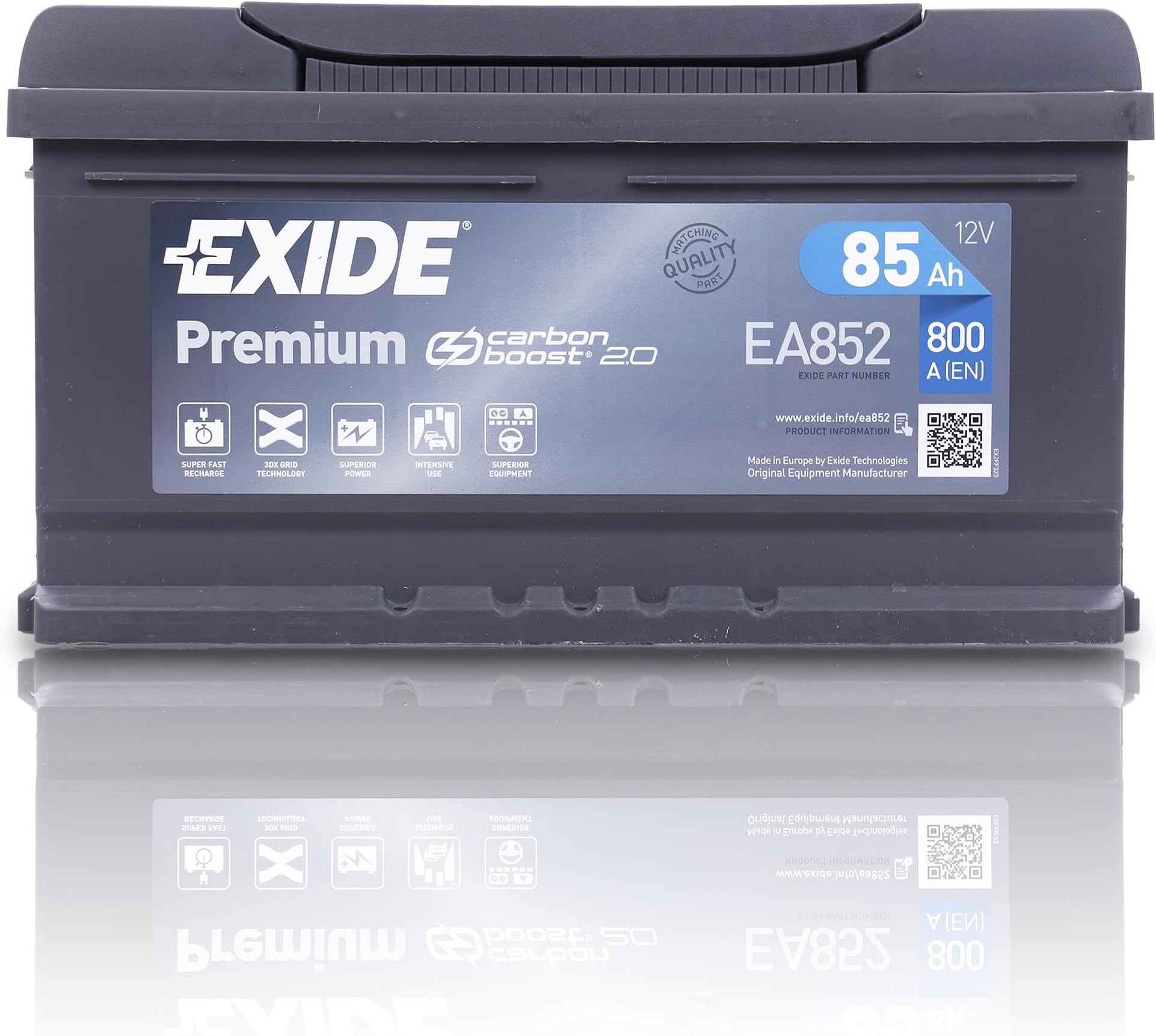 Exide Premium Carbon Boost EA900 90Ah 12V 720A(EN) : Amazon.co.uk ...