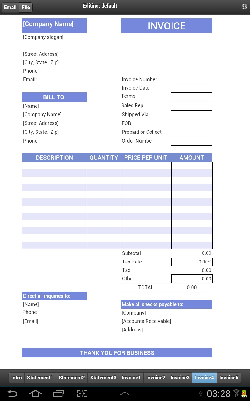 Billing Invoice - App on Amazon Appstore
